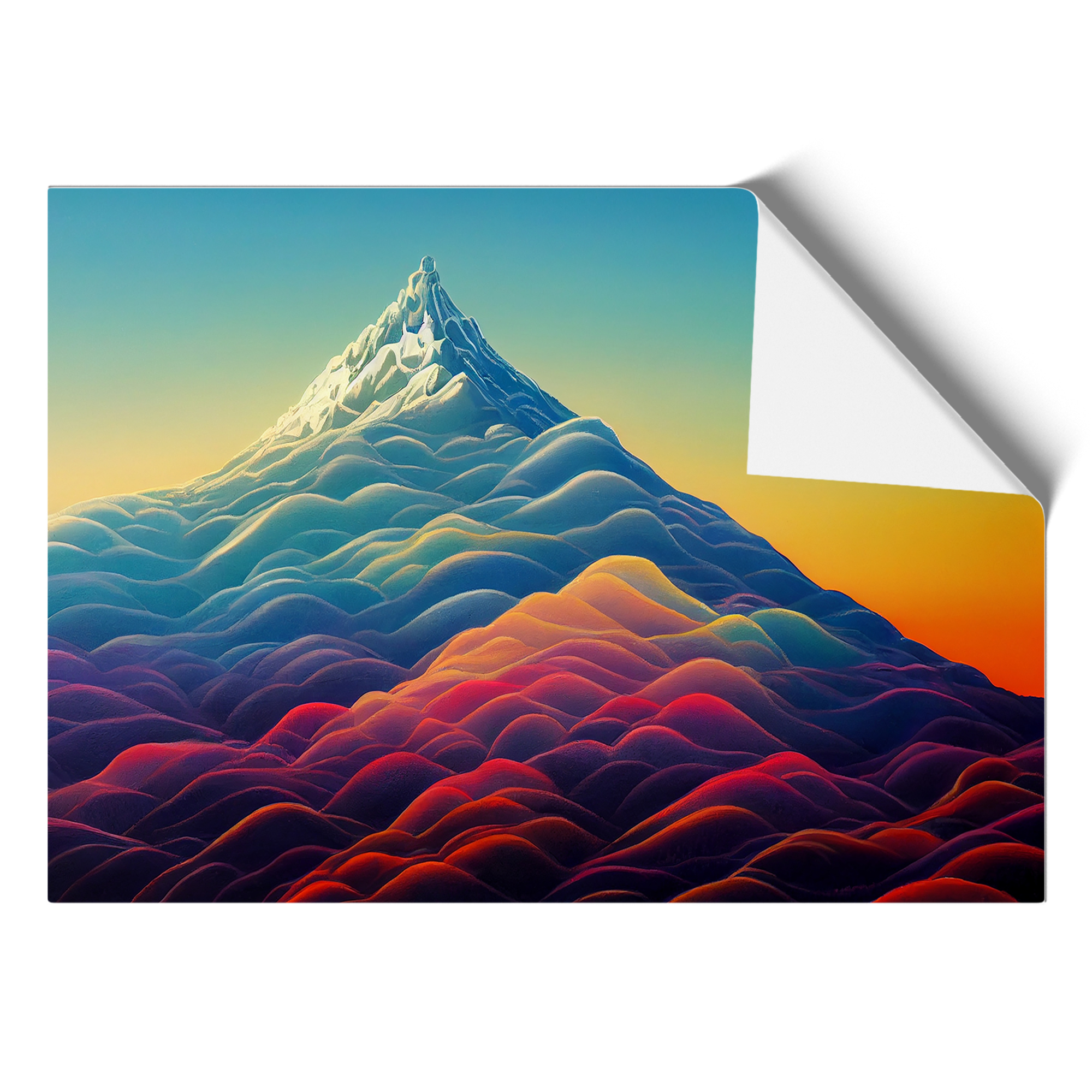 Colourful Mountain Wall Art Print Framed Canvas Picture Poster Decor ...