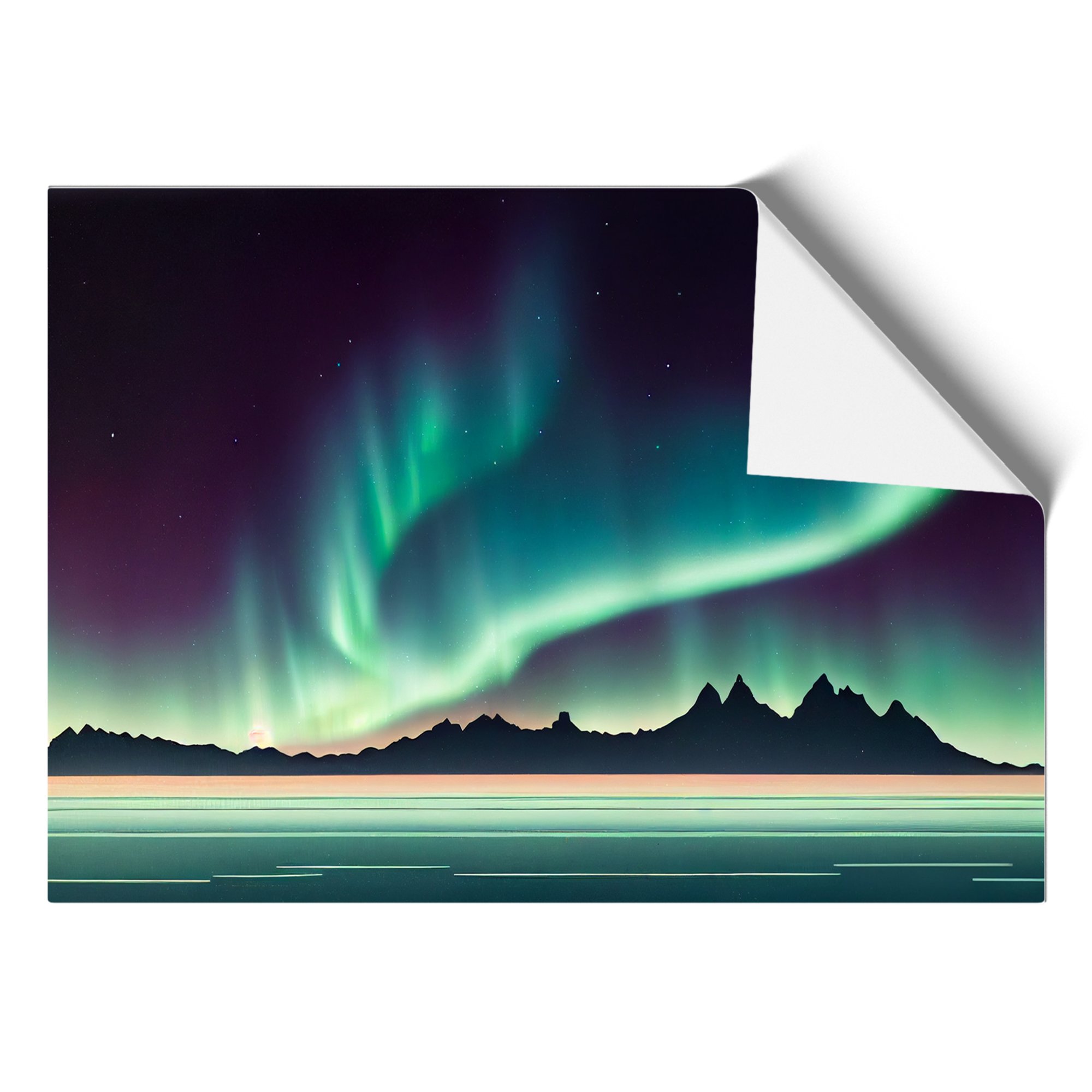 Colours Of The Aurora Borealis Wall Art Print Framed Canvas Picture ...
