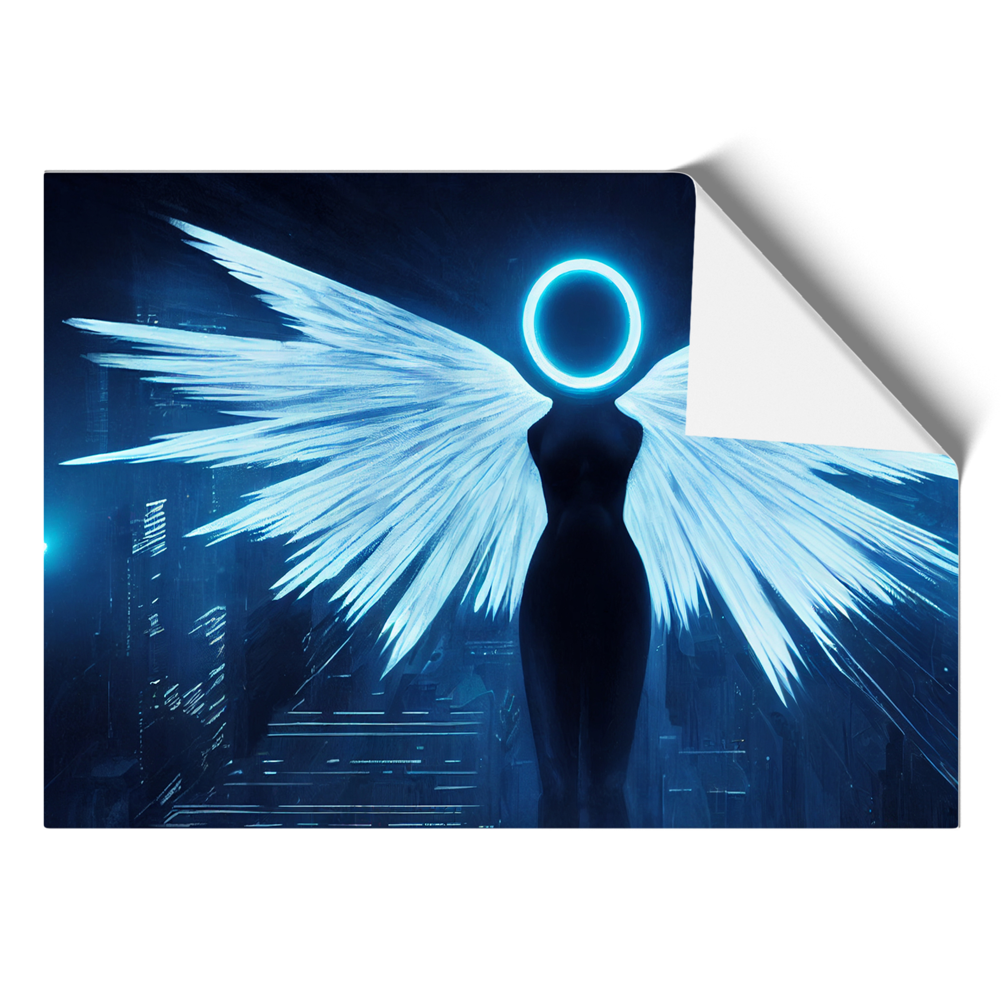 Cyberpunk Angel Wall Art Print Framed Canvas Picture Poster Decor ...