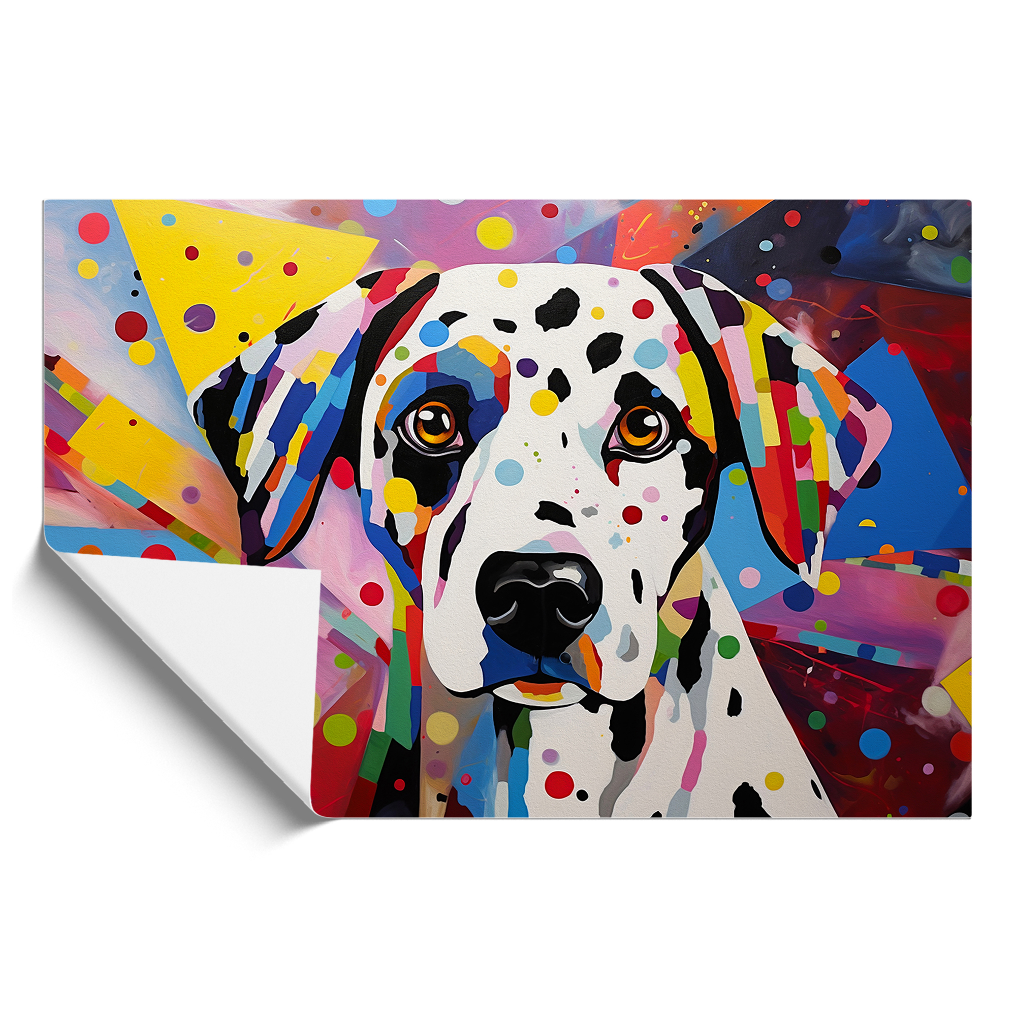 Dalmatian Geometric No.2 Framed Canvas Wall Art Print Poster Picture ...
