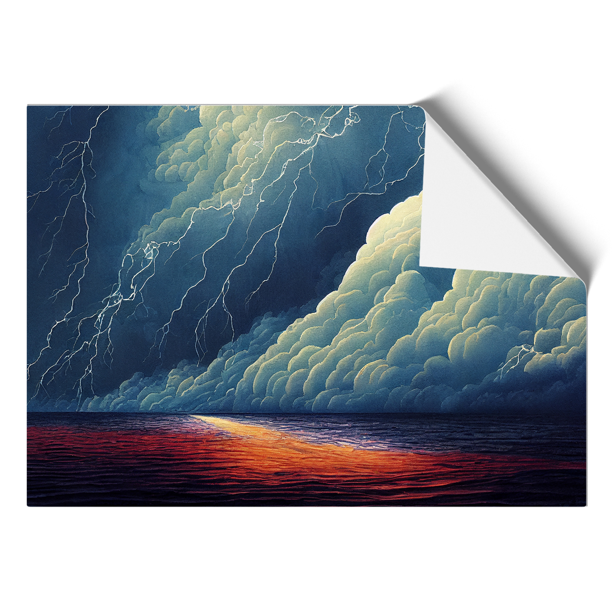 Eccentric Thunderstorm Wall Art Print Framed Canvas Picture Poster ...