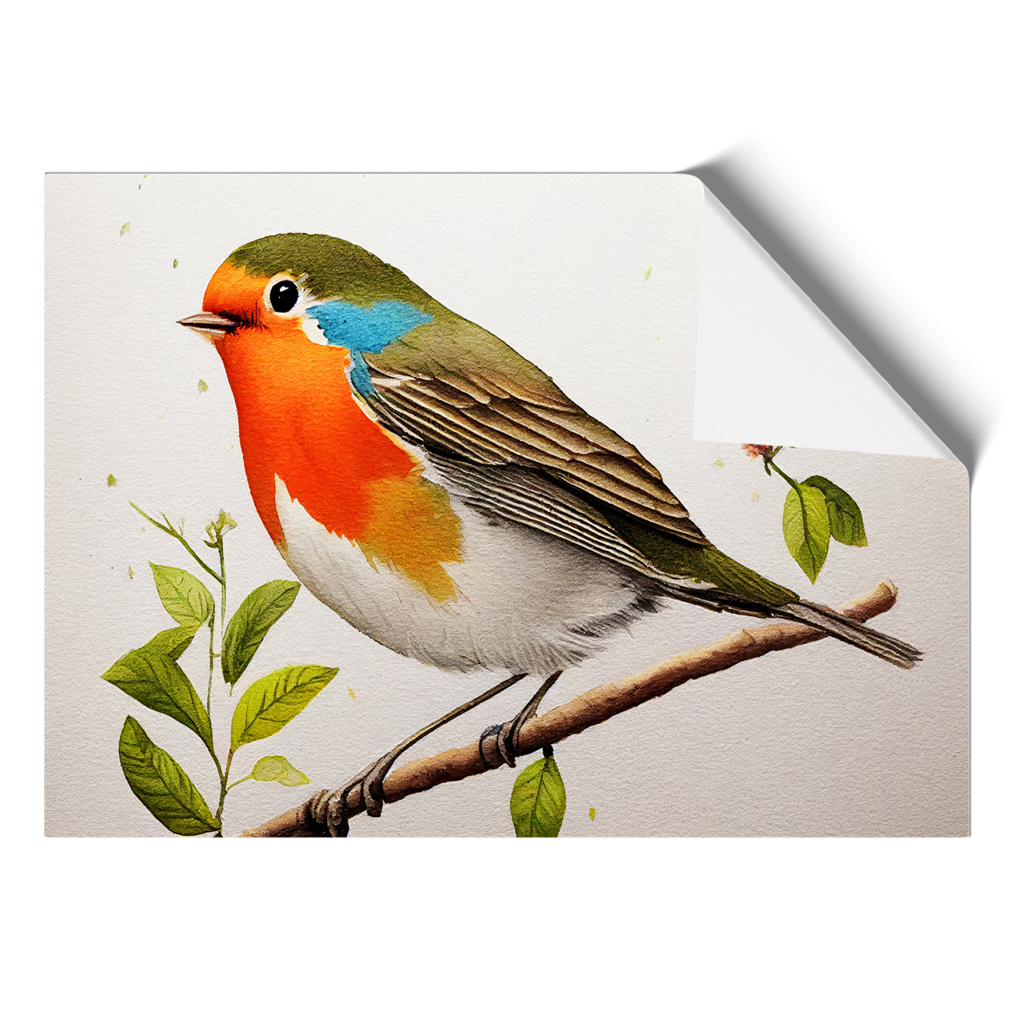 Exceptional Robin Bird Wall Art Print Framed Canvas Picture Poster ...