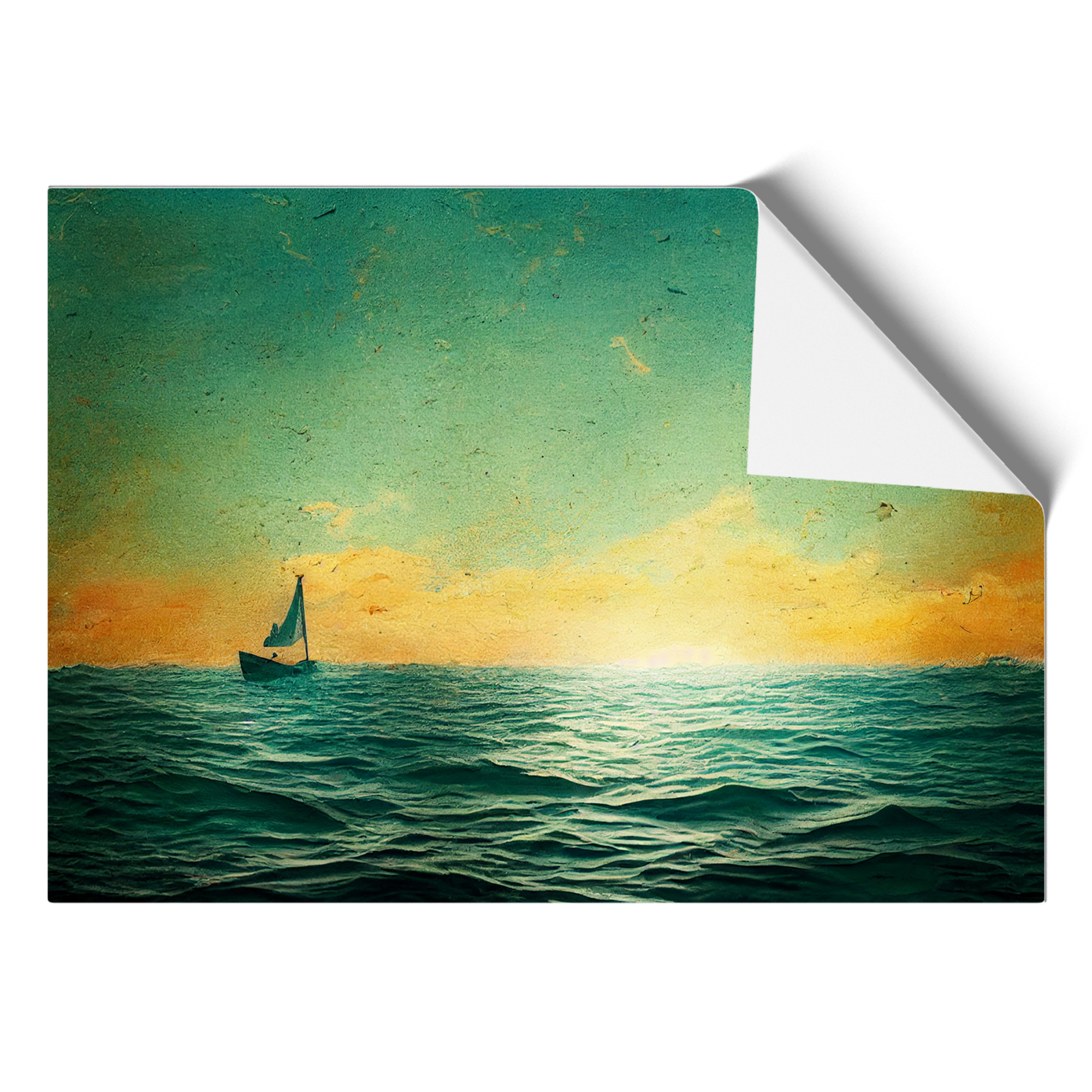 Gentle Sailing Boat Framed Canvas Wall Art Print Poster Picture, Home ...