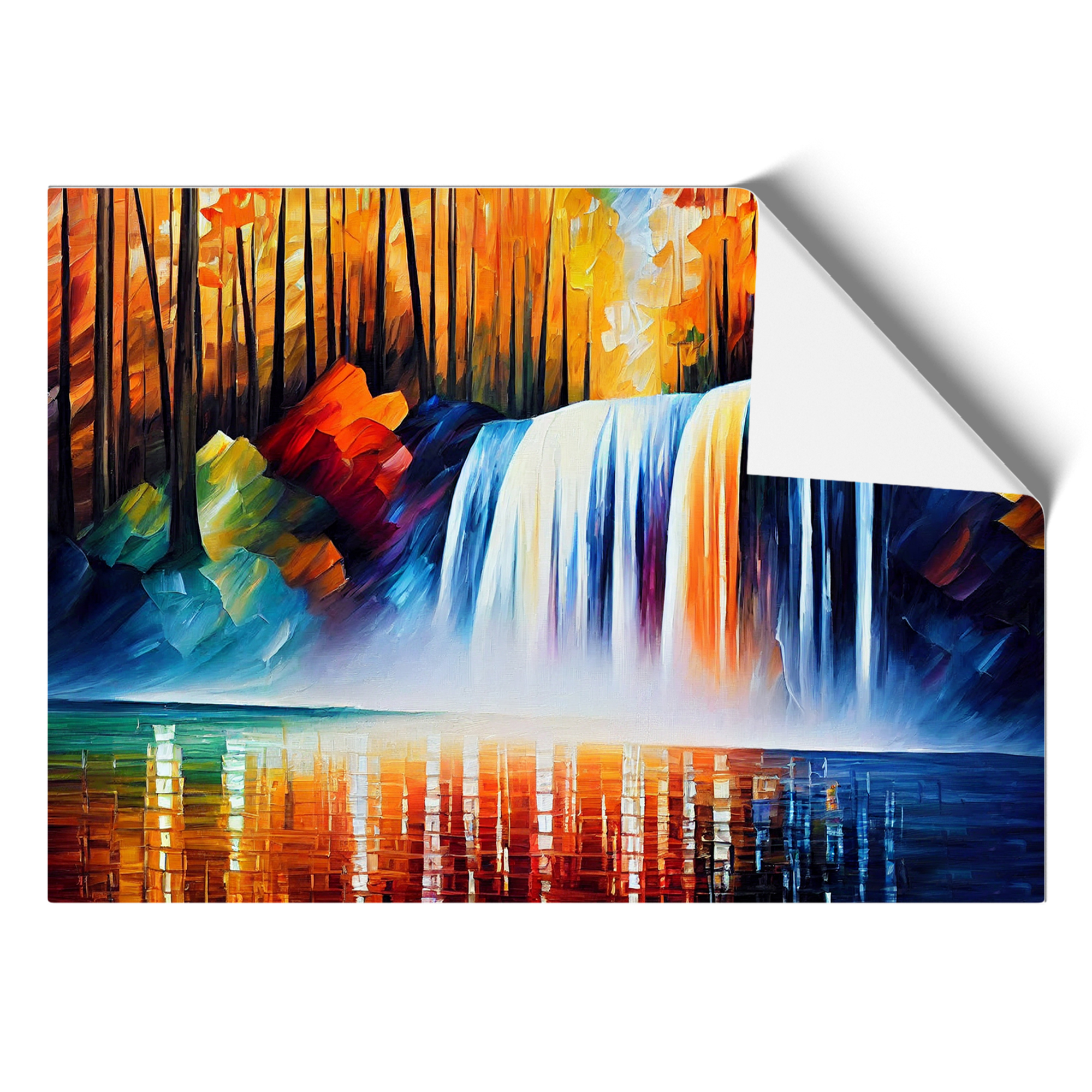 Glimmering River Waterfall Vol.5 Framed Wall Art Print Home Decor Ready ...