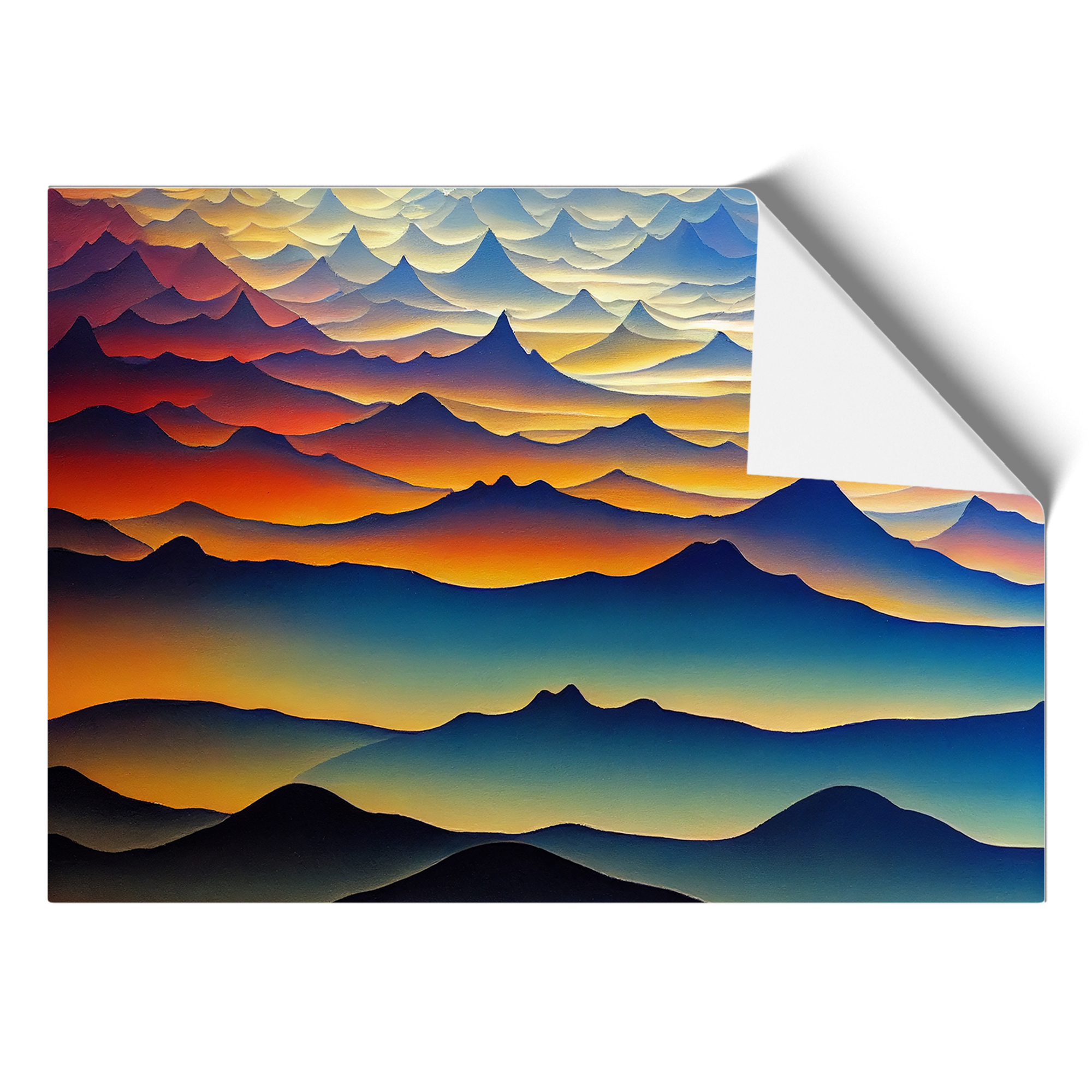 Harmonious Mountain Landscape Framed Canvas Wall Art Print Poster ...