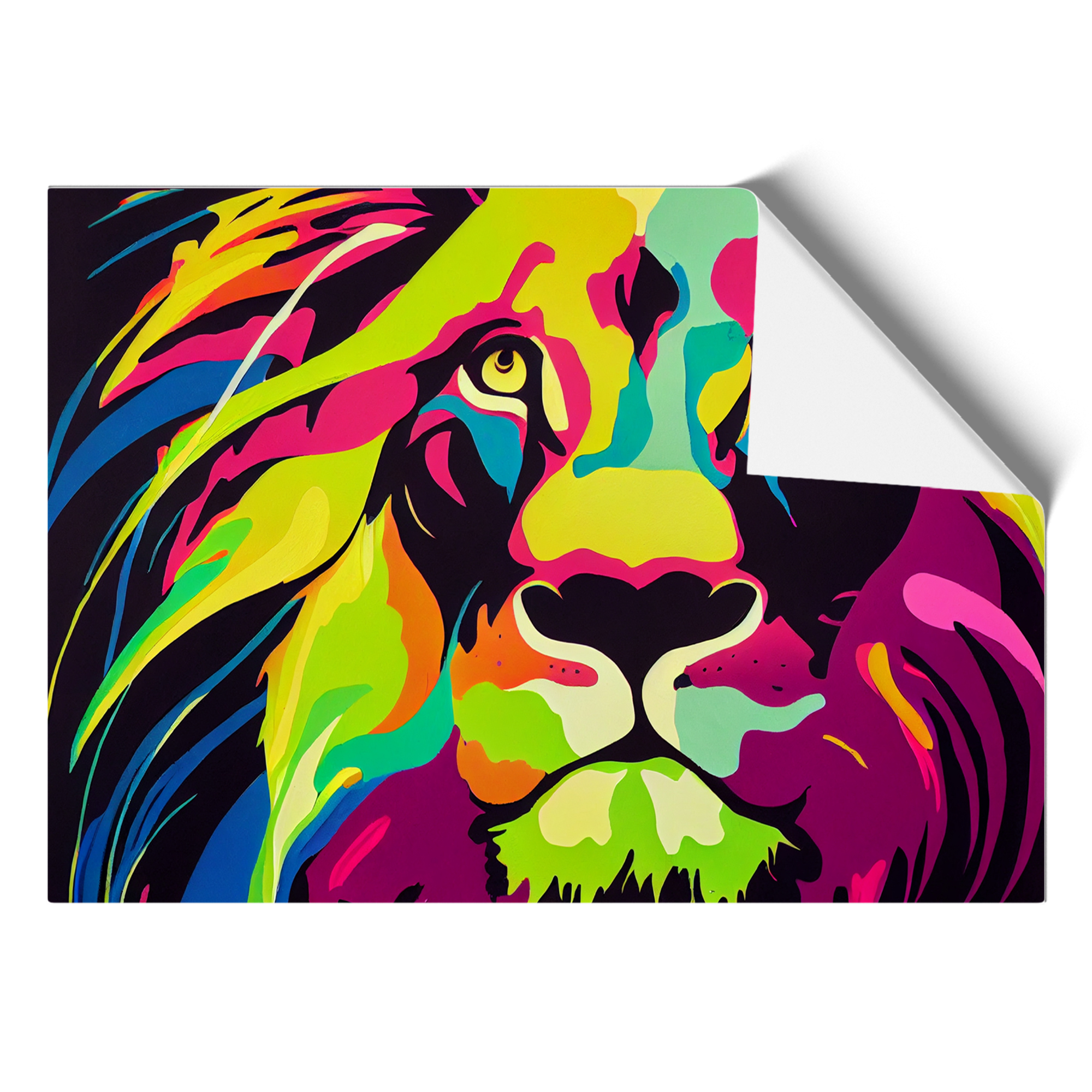 Lion Splash Vol.4 Abstract Framed Canvas Wall Art Print Poster Picture ...