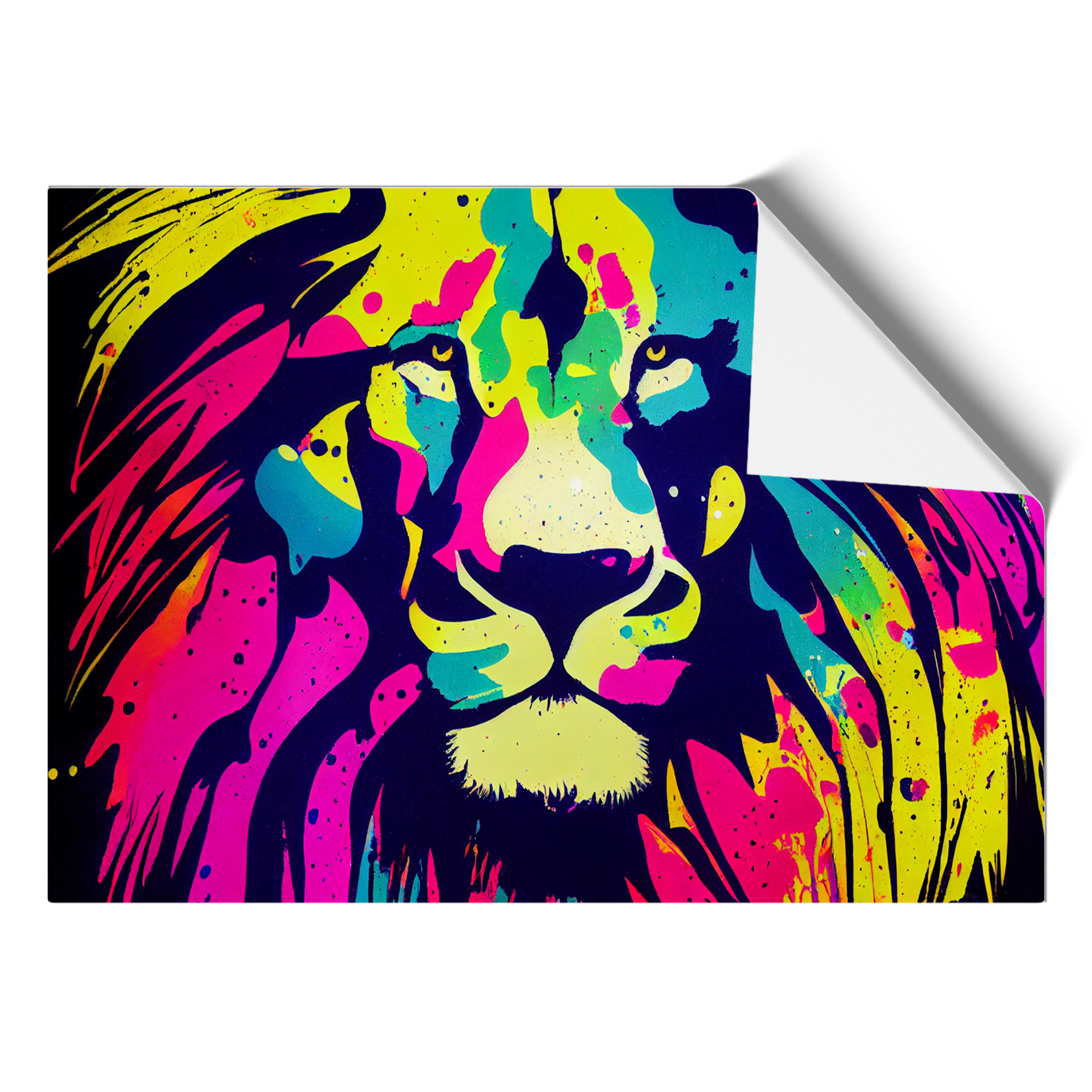 Lion Splash Vol.7 Abstract Wall Art Print Framed Canvas Picture Poster ...
