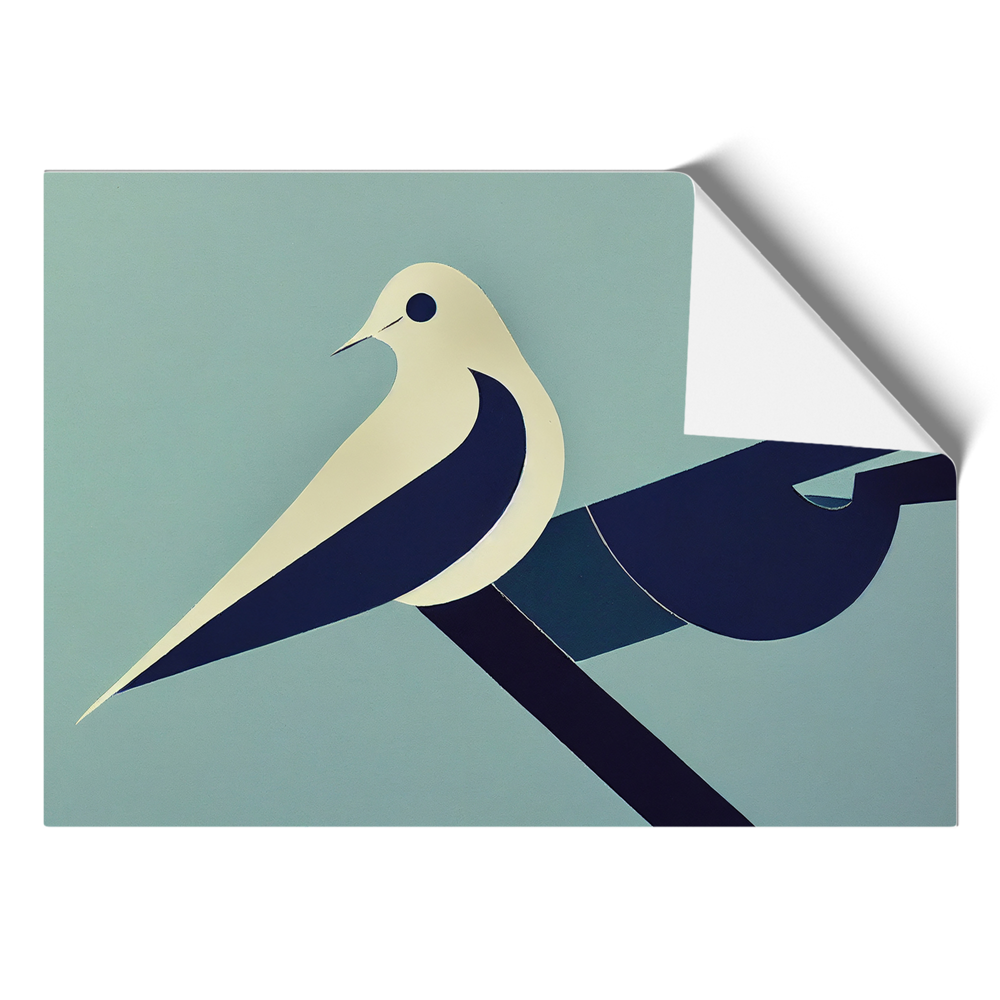 Modern Abstract Dove Bird Framed Canvas Wall Art Print Poster Picture ...