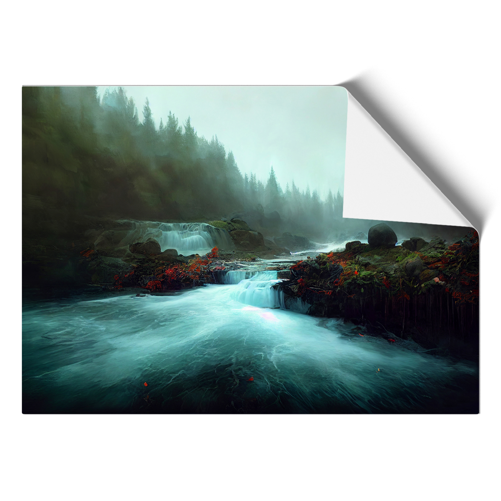 Otherworldly Forest Stream Wall Art Print Framed Canvas Picture Poster ...