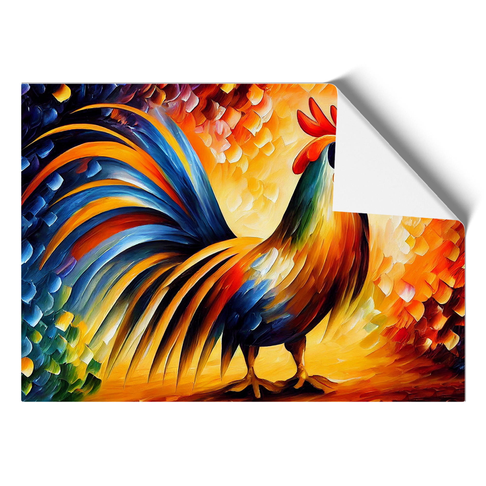 Rooster Vol.2 Abstract Framed Canvas Wall Art Print Poster Picture ...