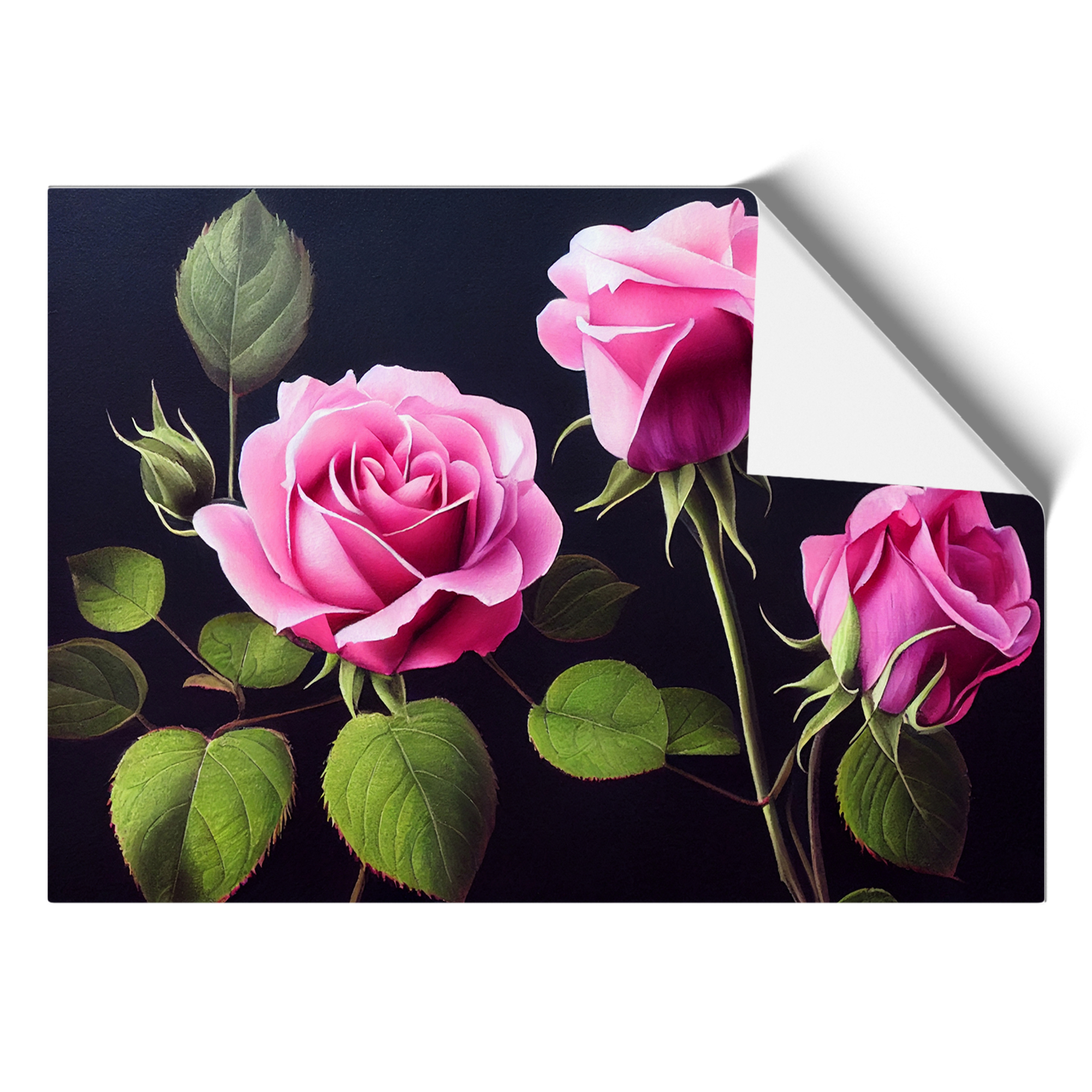 Serene Rose Flowers Wall Art Print Framed Canvas Picture Poster Decor ...