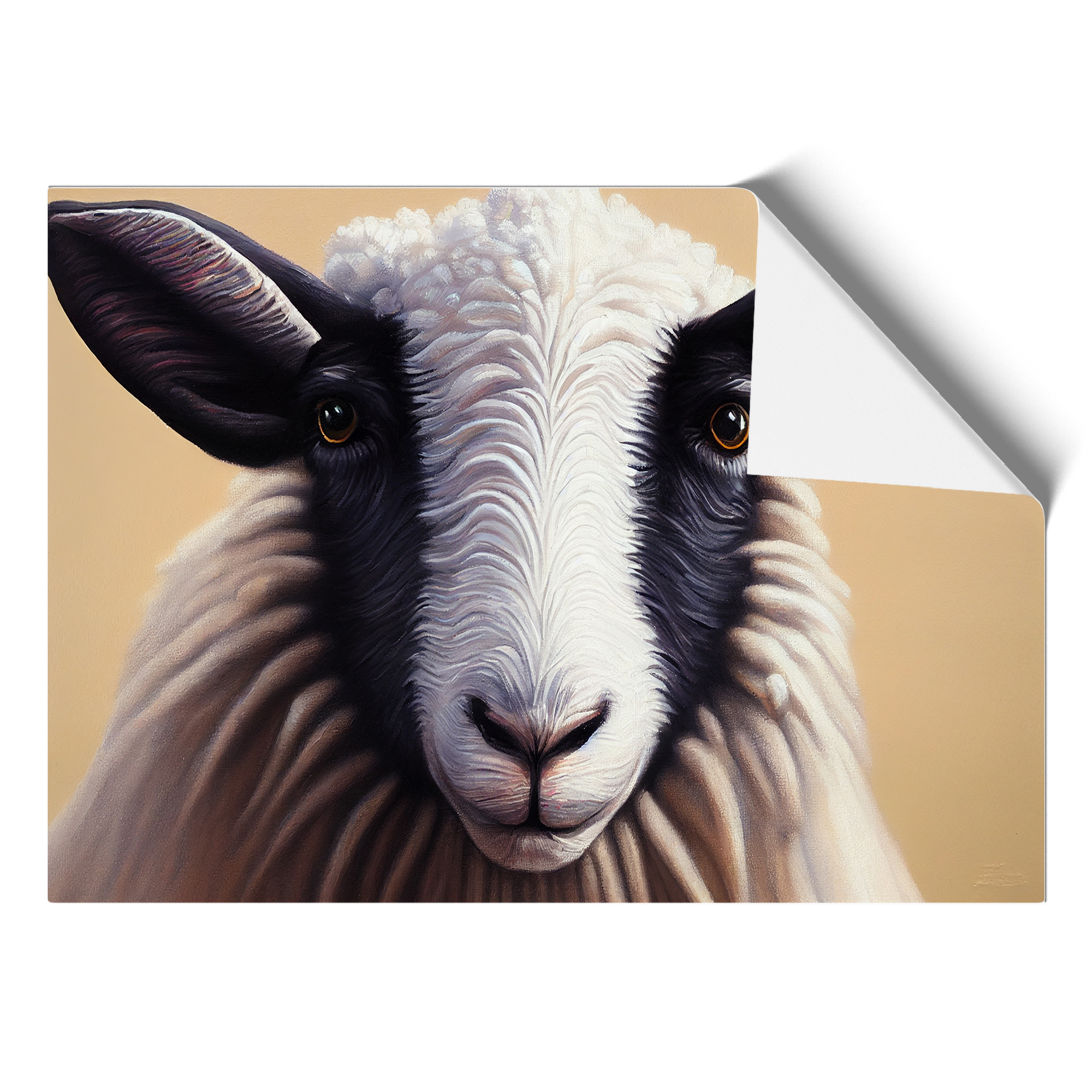Sheep Portrait Wall Art Print Framed Canvas Picture Poster Decor Living ...