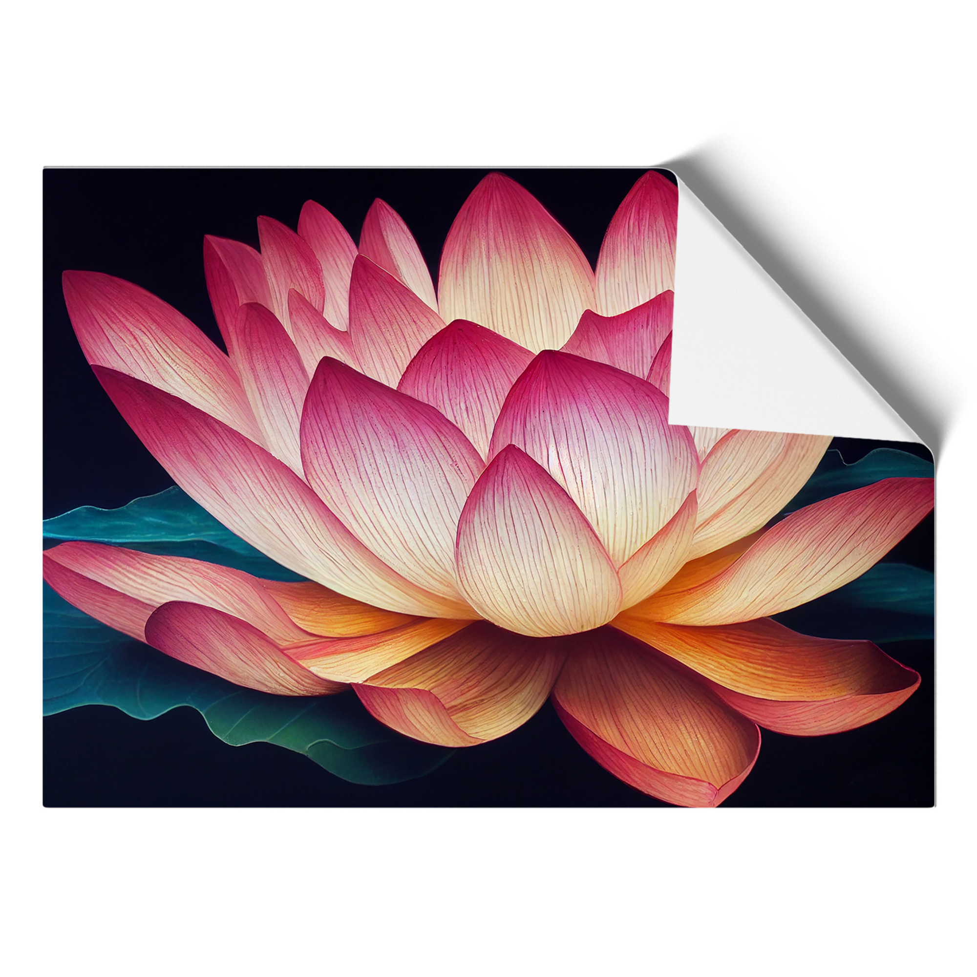 Sumptuous Lotus Flower Framed Canvas Wall Art Print Poster Picture ...