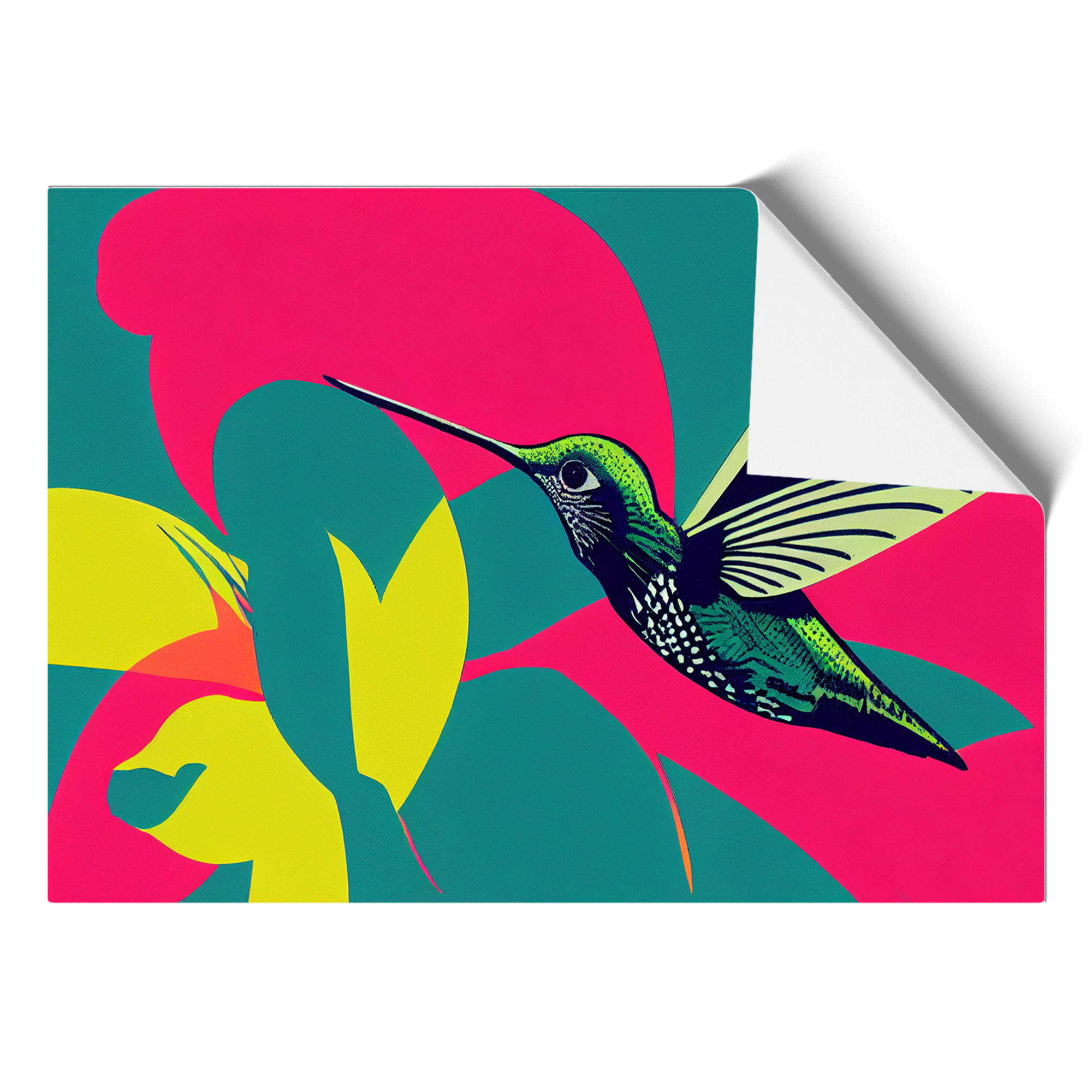 Unforgettable Modern Hummingbird Abstract Wall Art Print Framed Canvas ...