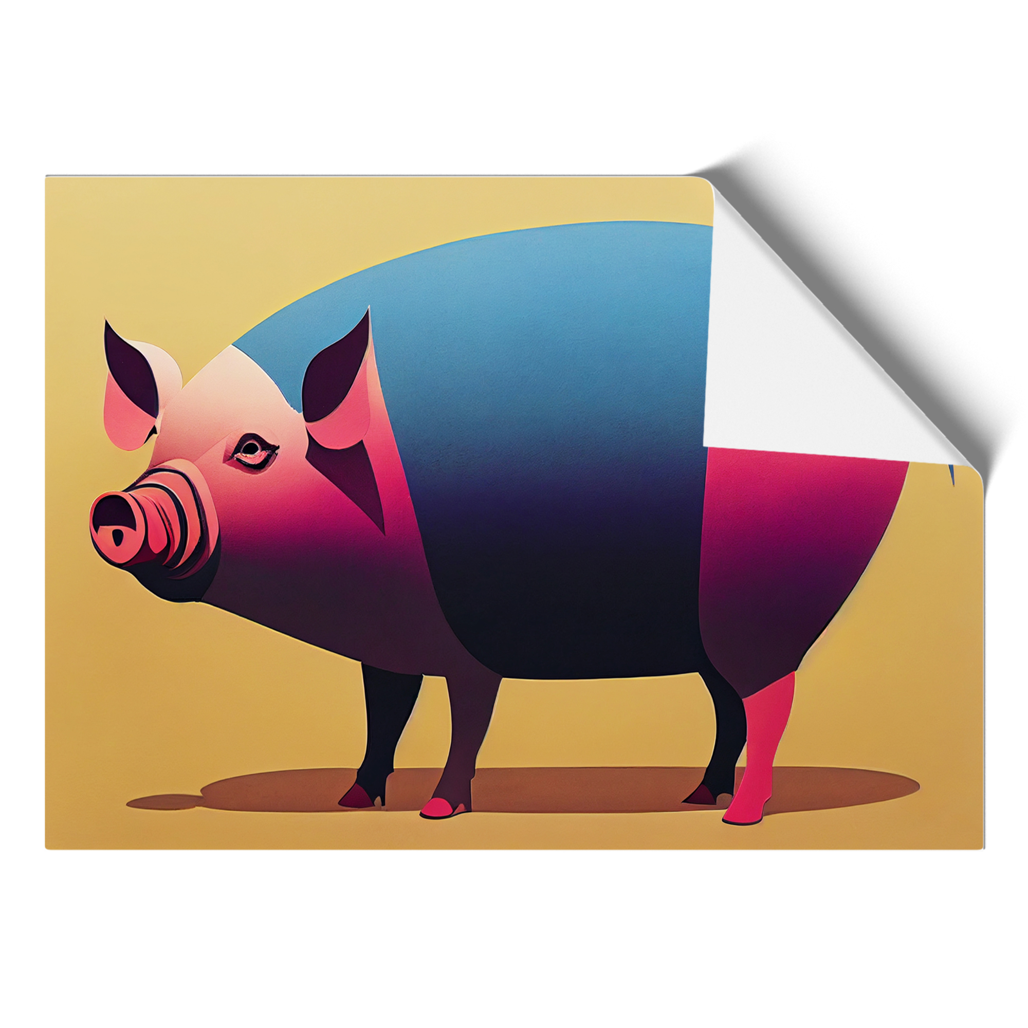 Unique Pig Art Vol.3 Abstract Wall Art Print Framed Canvas Picture ...