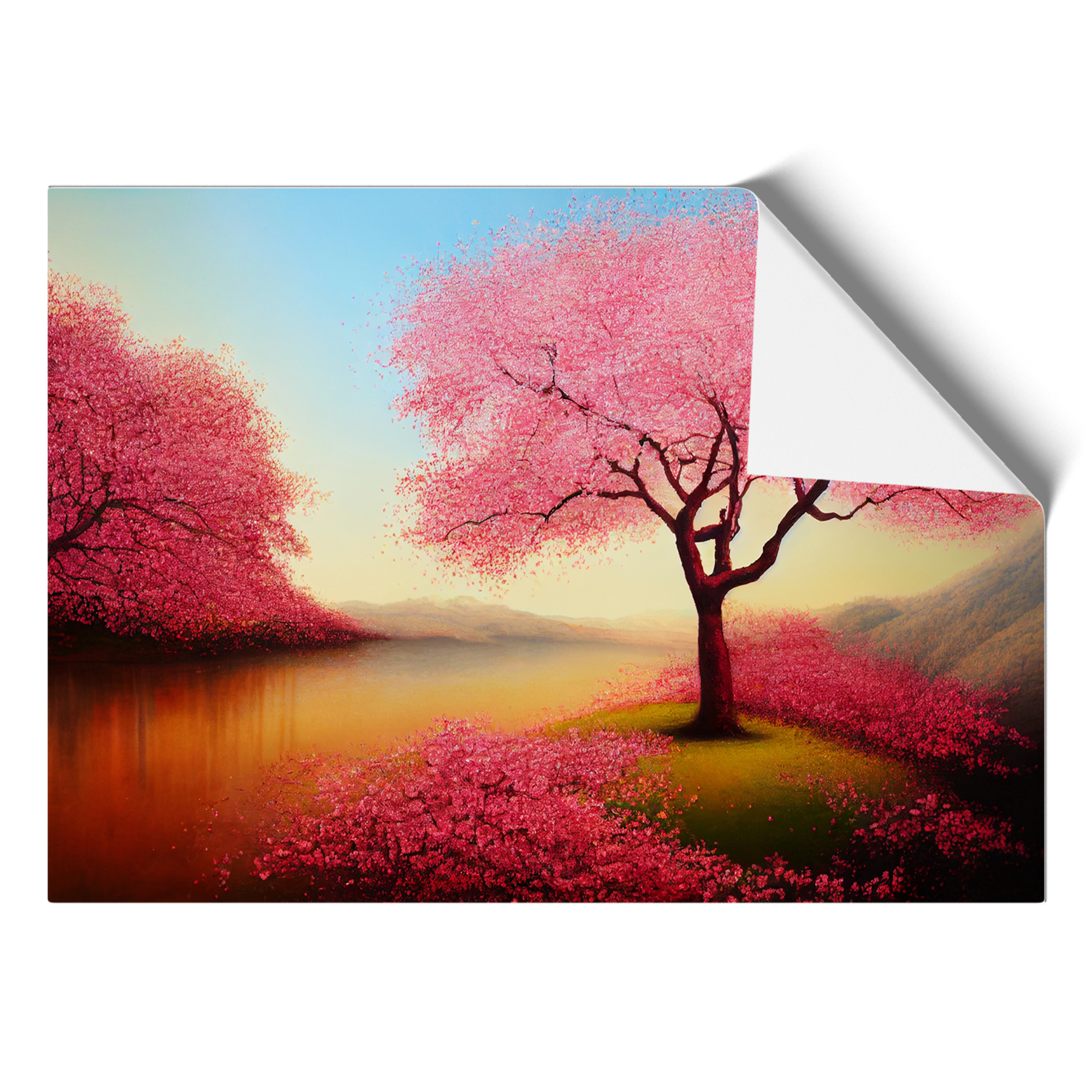 Wondrous Cherry Blossom Trees Wall Art Print Framed Canvas Picture ...