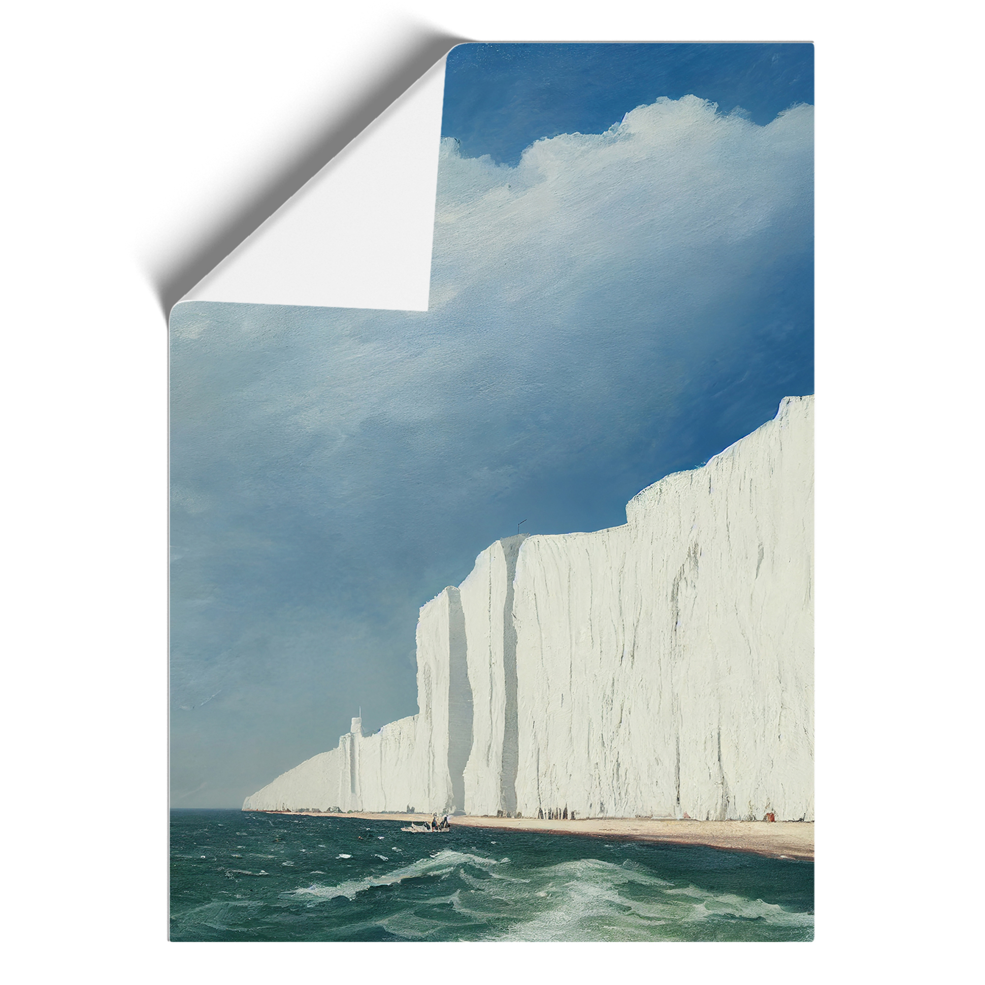 White Cliffs Of Dover Landscape Framed Canvas Wall Art Print Poster ...