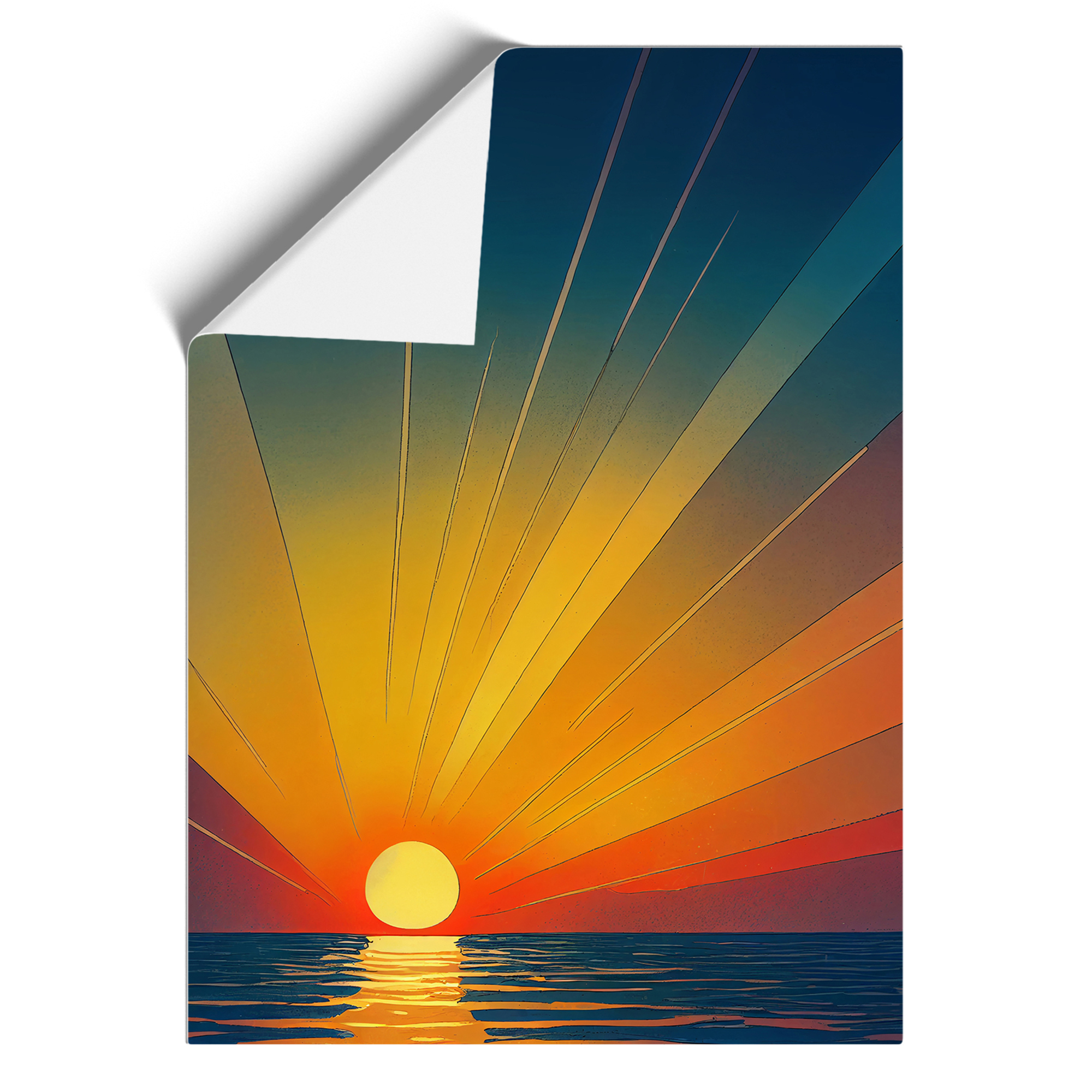 Wondrous Sunset View Framed Wall Art Print Large Picture Ready to Hang ...