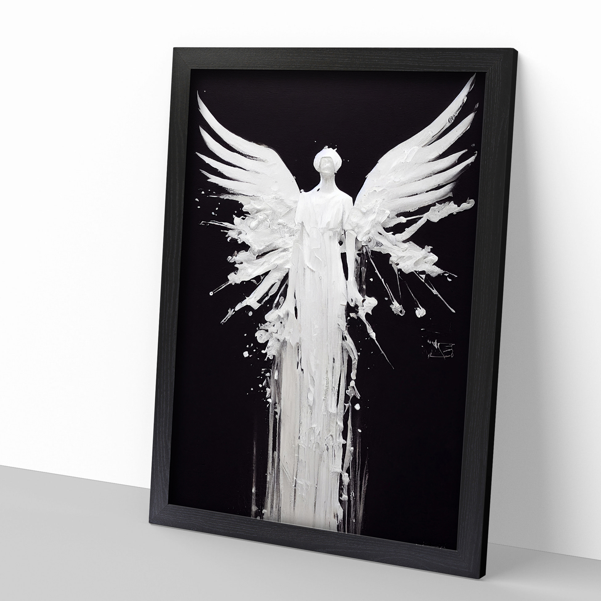Framed Angel Splash Wall Art Canvas Print Poster Picture, Home Decor ...