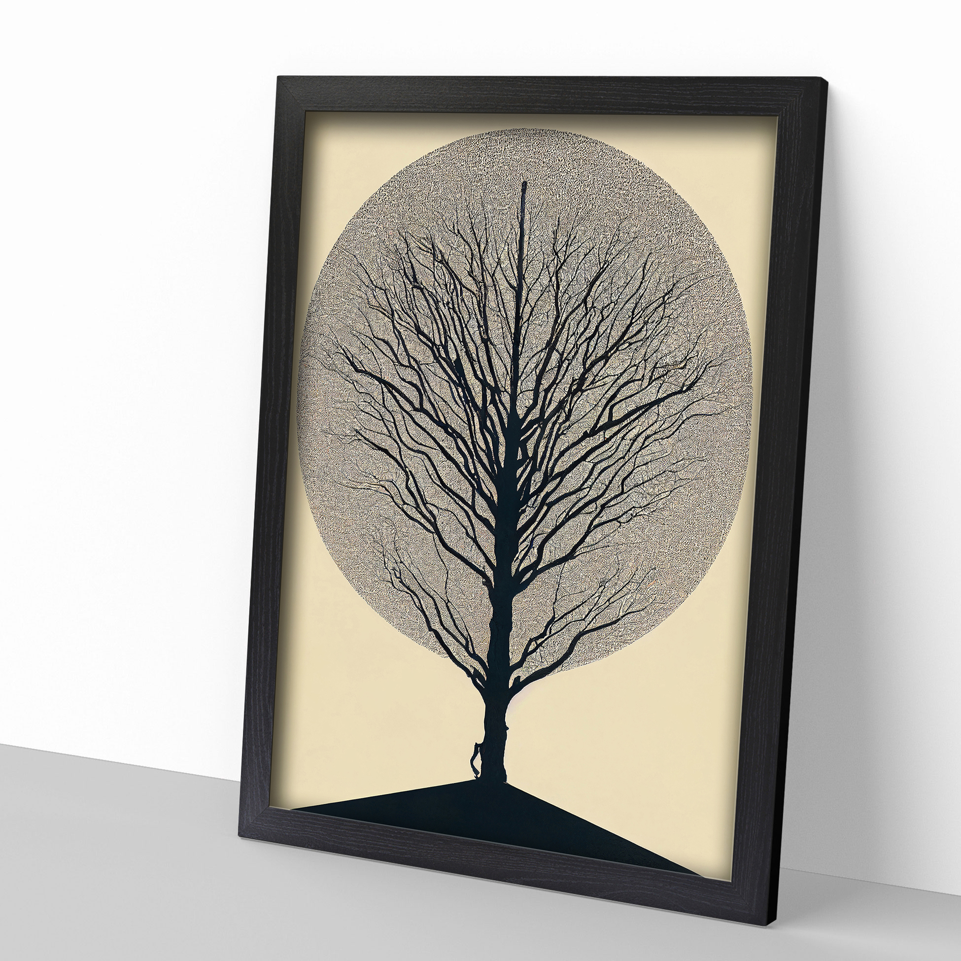 Framed Antique Tree No.6 Wall Art Canvas Print Poster Picture, Home ...