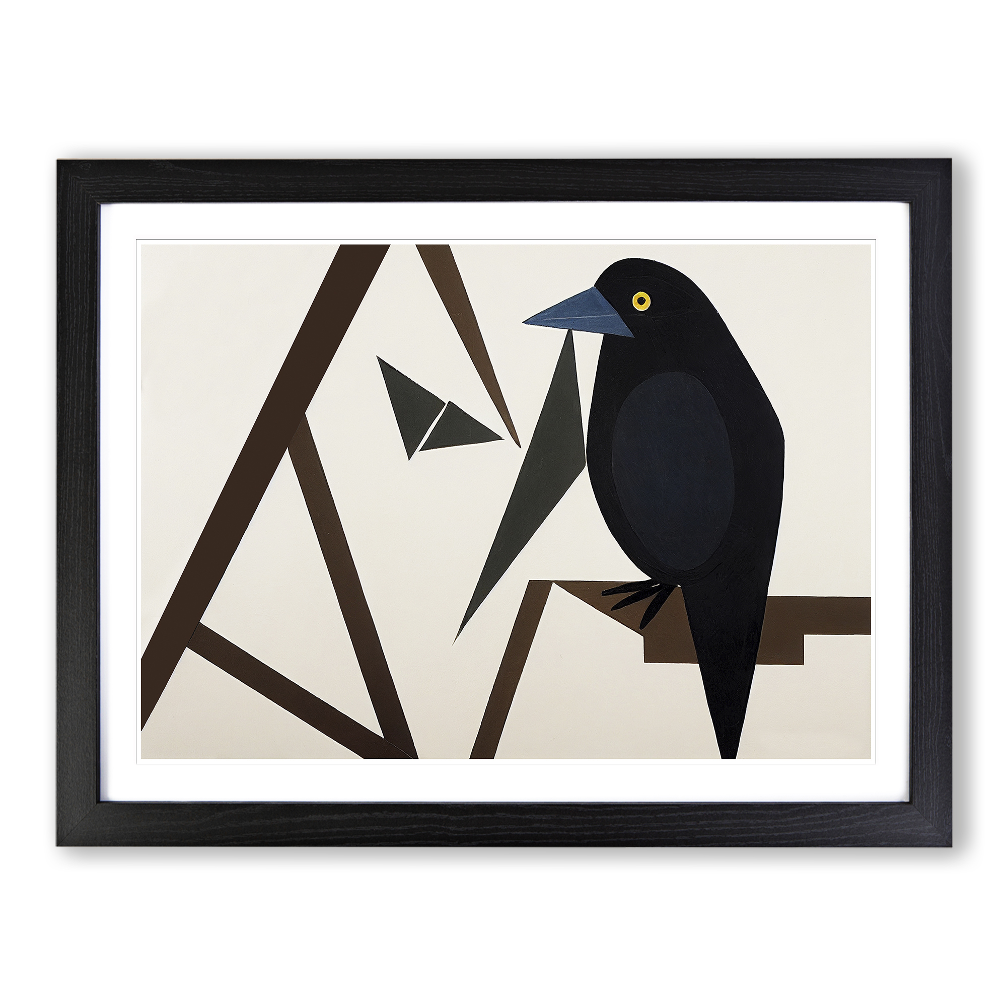 Abstract Crow Bird Framed Canvas Wall Art Print Poster Picture, Home ...