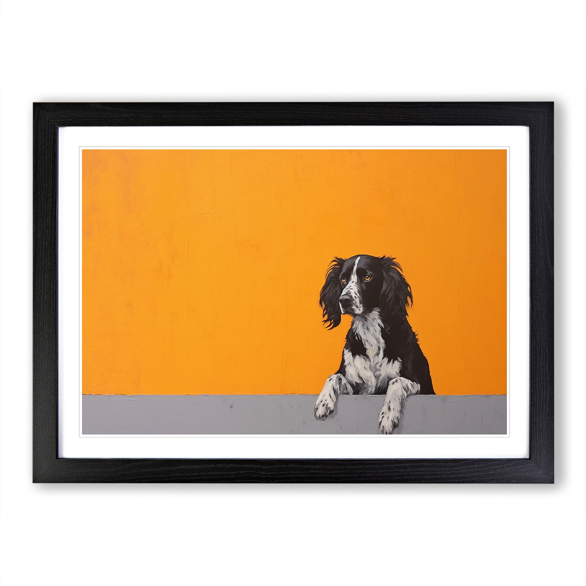 English Springer Spaniel Minimalism No.2 Framed Canvas Wall Art Print ...