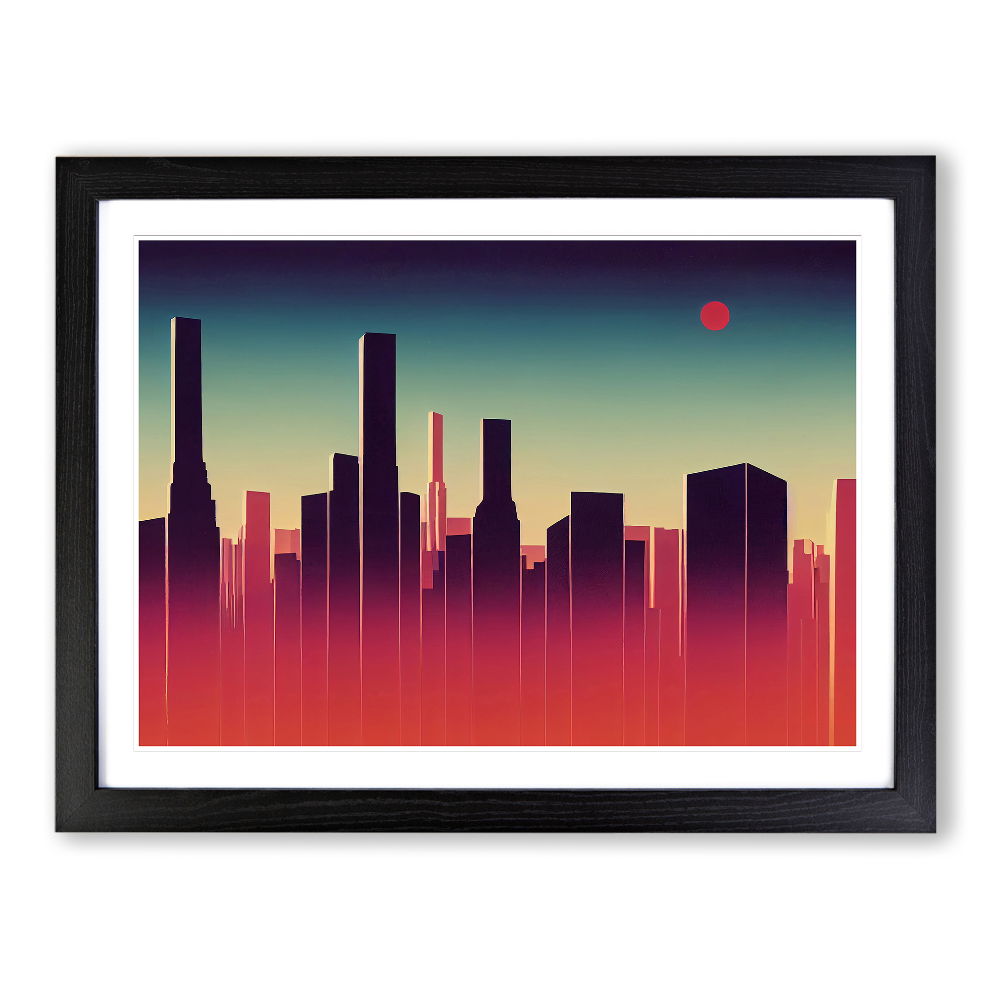 Fancy City Skyline Architecture Wall Art Print Framed Canvas Picture ...