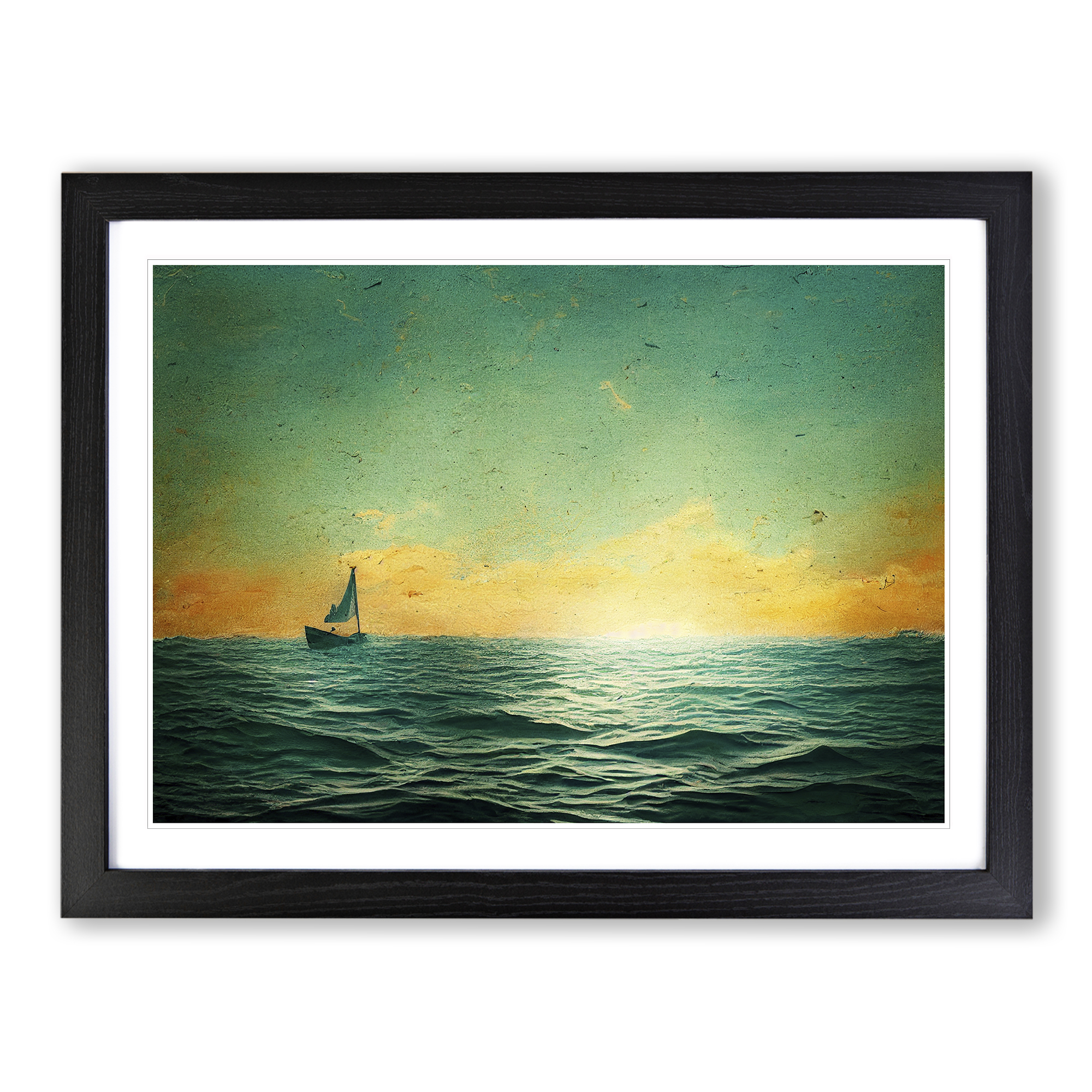 Gentle Sailing Boat Framed Canvas Wall Art Print Poster Picture, Home ...