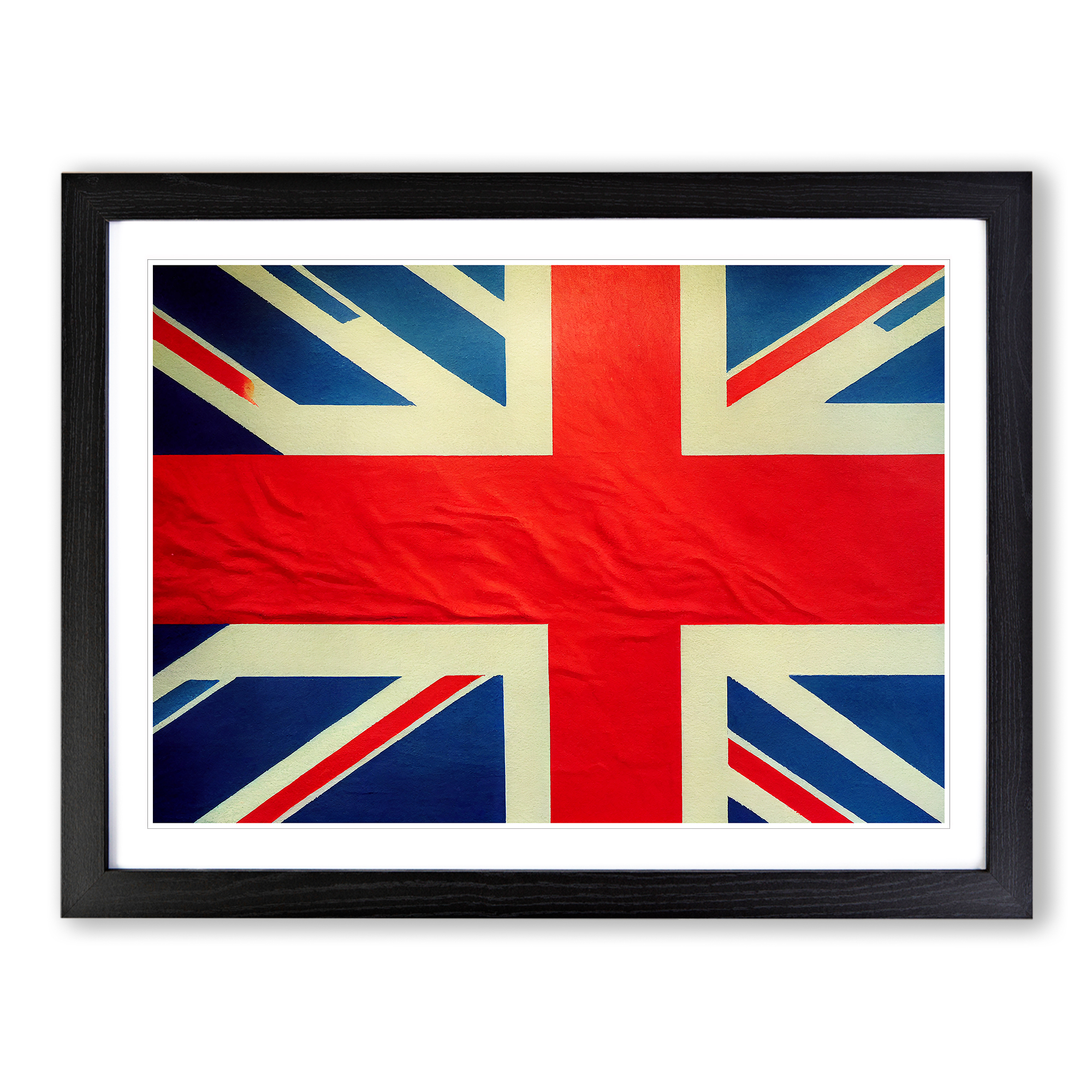 Modern Union Jack Flag Vol.3 Framed Canvas Wall Art Print Poster ...