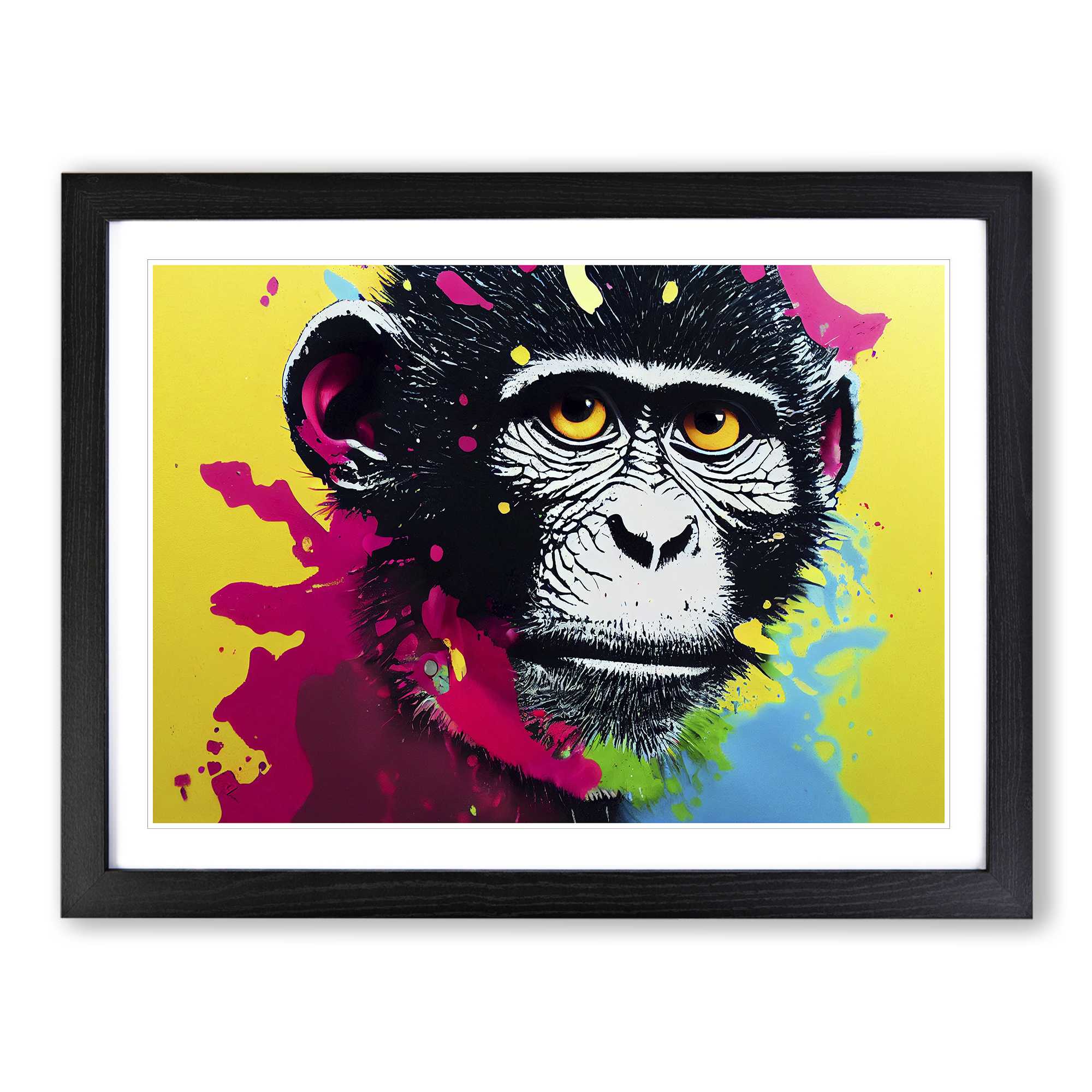 Monkey Splash Vol.1 Abstract Wall Art Print Framed Canvas Picture ...