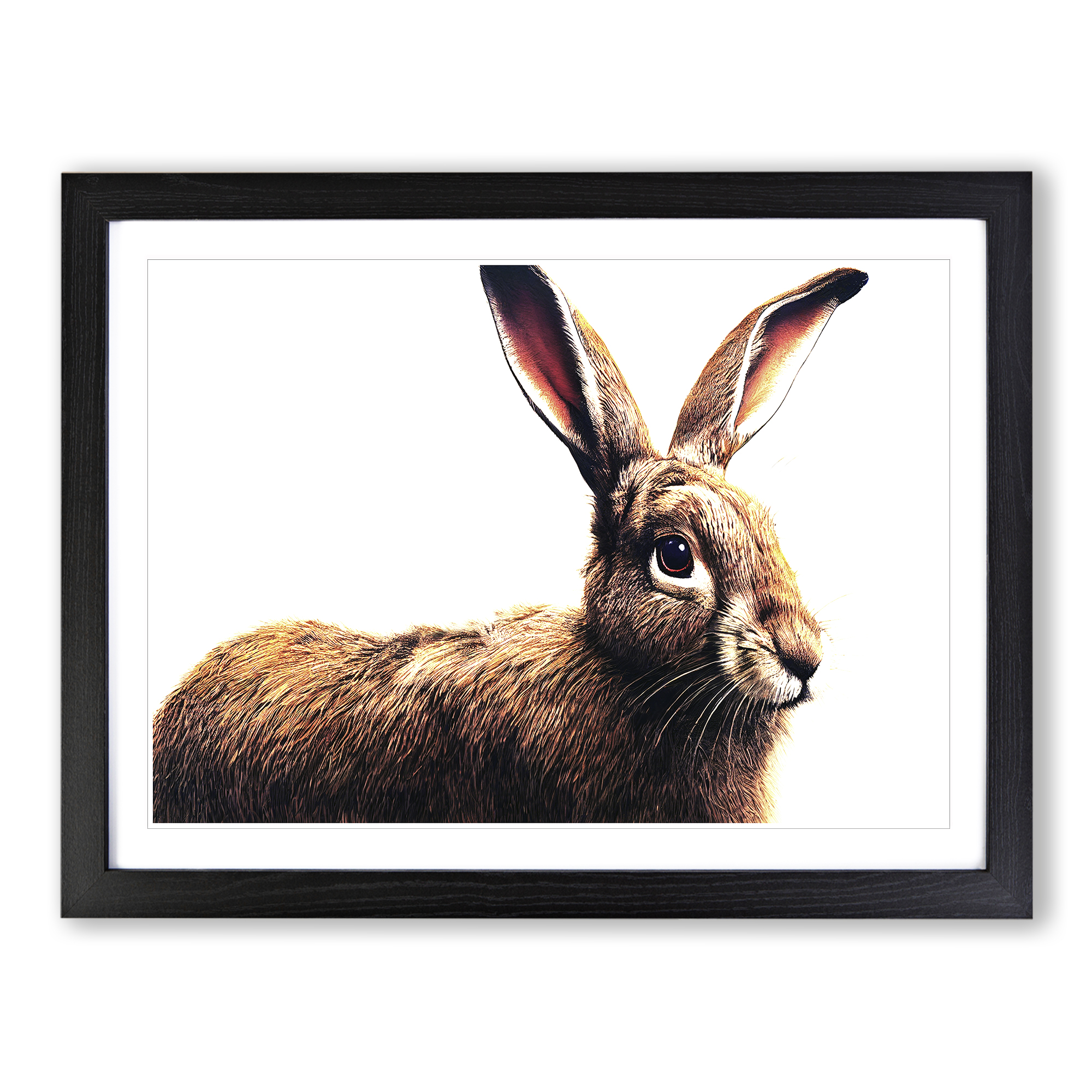 Rabbit Portrait Wall Art Print Framed Canvas Picture Poster Decor ...