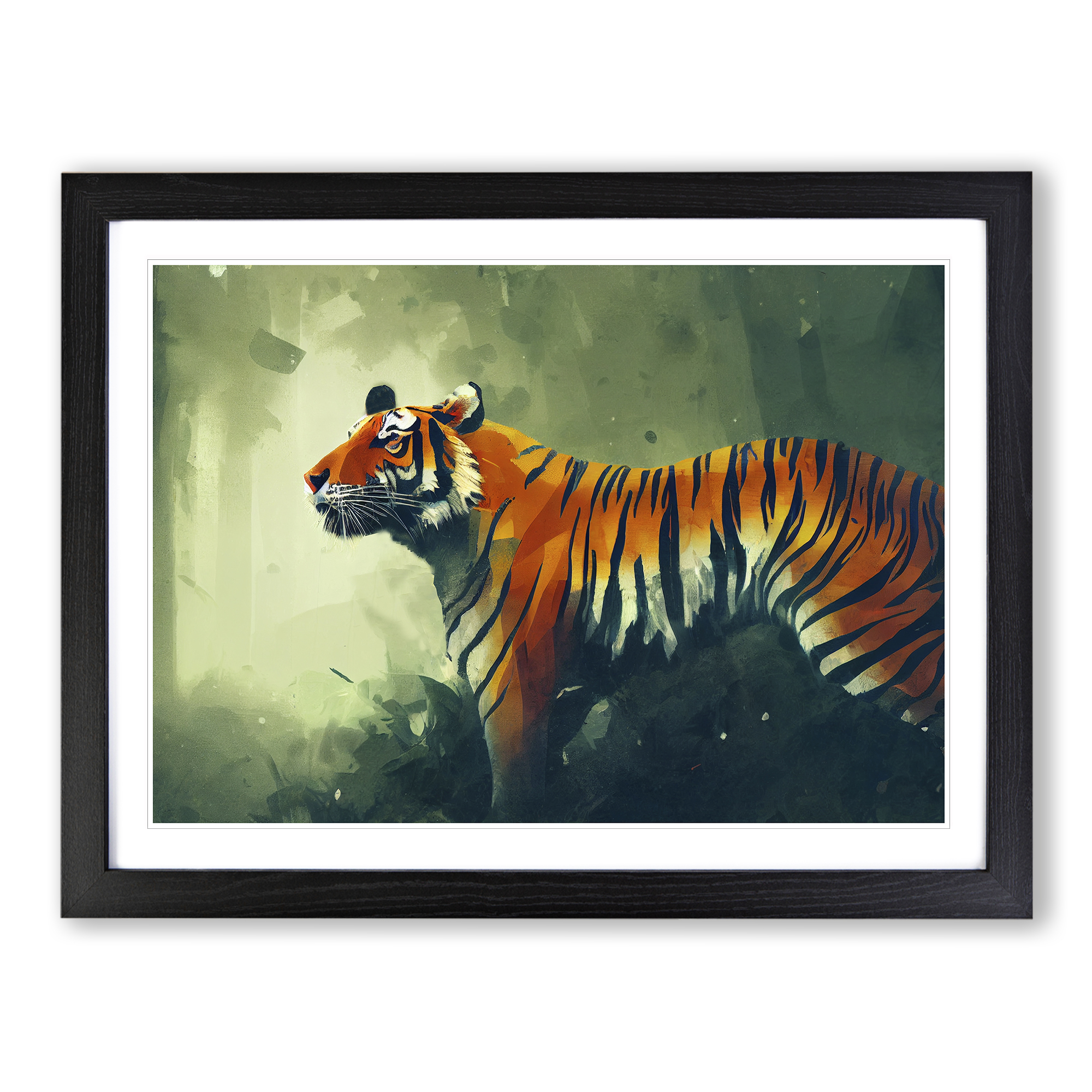 Tiger Art Abstract Framed Canvas Wall Art Print Poster Picture, Home Decor | eBay UK