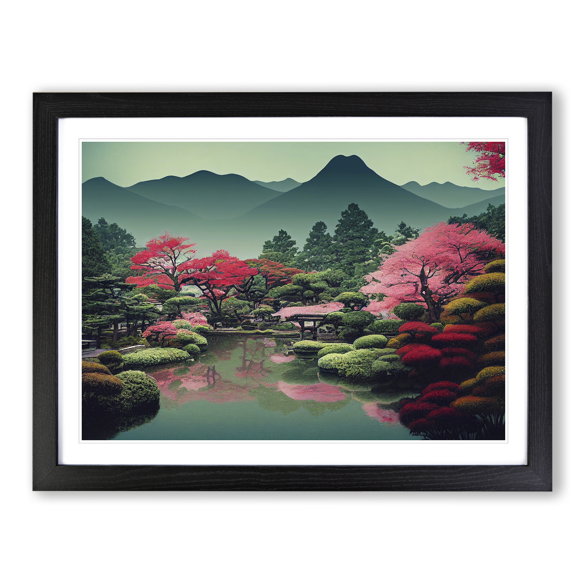 Traditional Japanese Art Mountain
