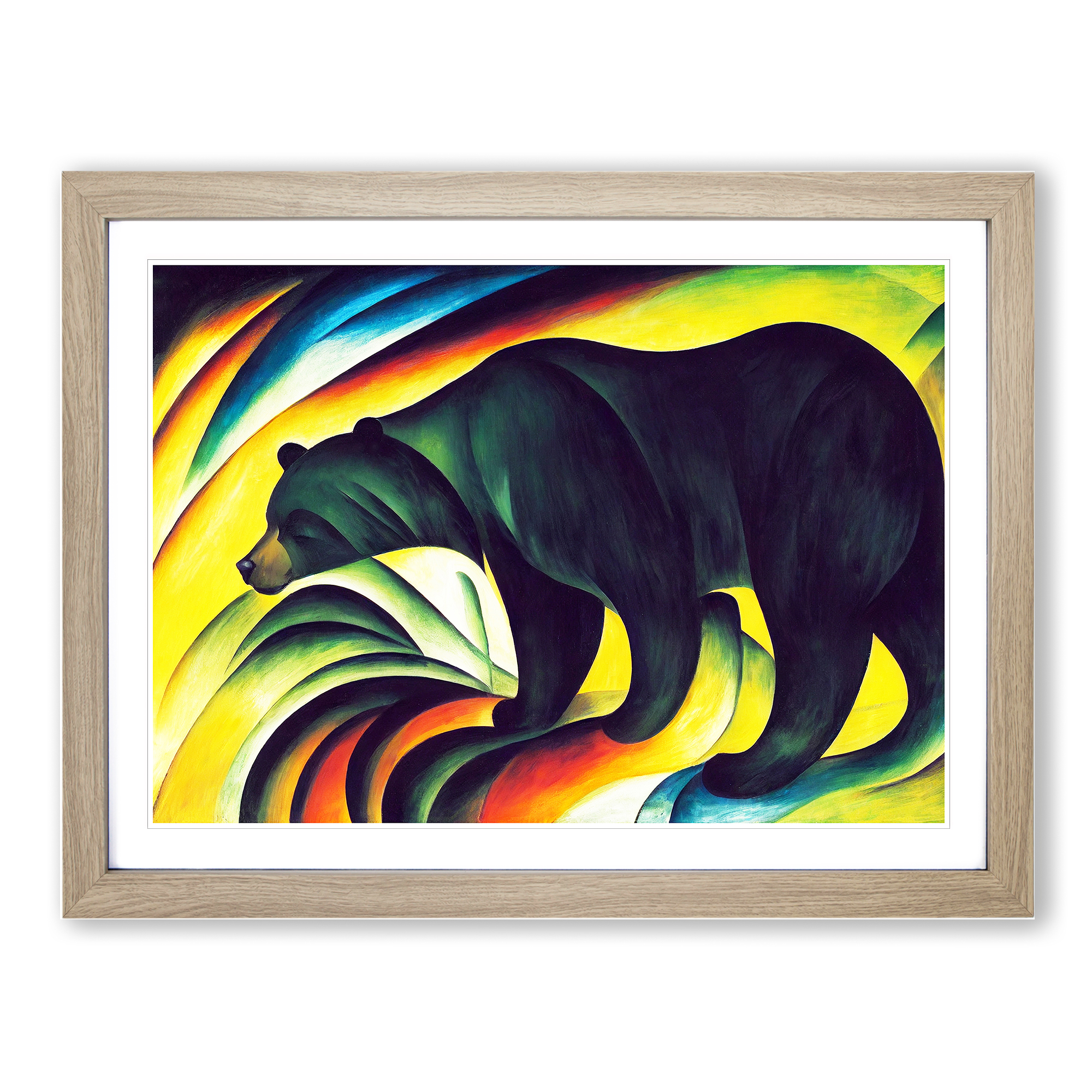 Abstract Bear Vol.1 Framed Canvas Wall Art Print Poster Picture, Home ...