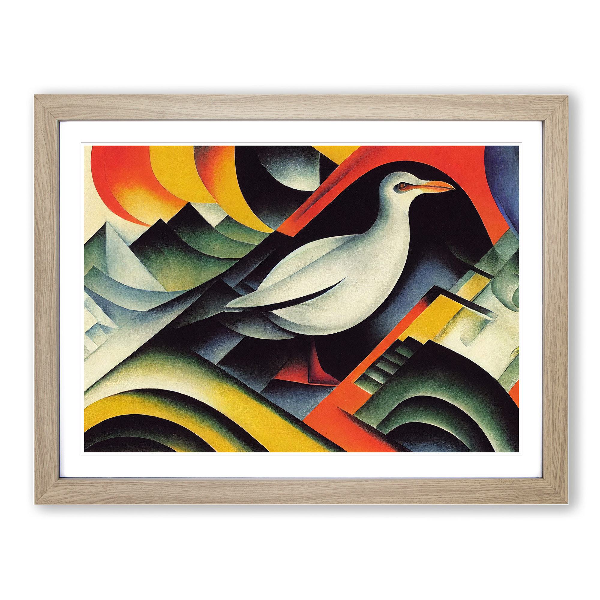 Abstract Seagull Wall Art Print Framed Canvas Picture Poster Decor ...