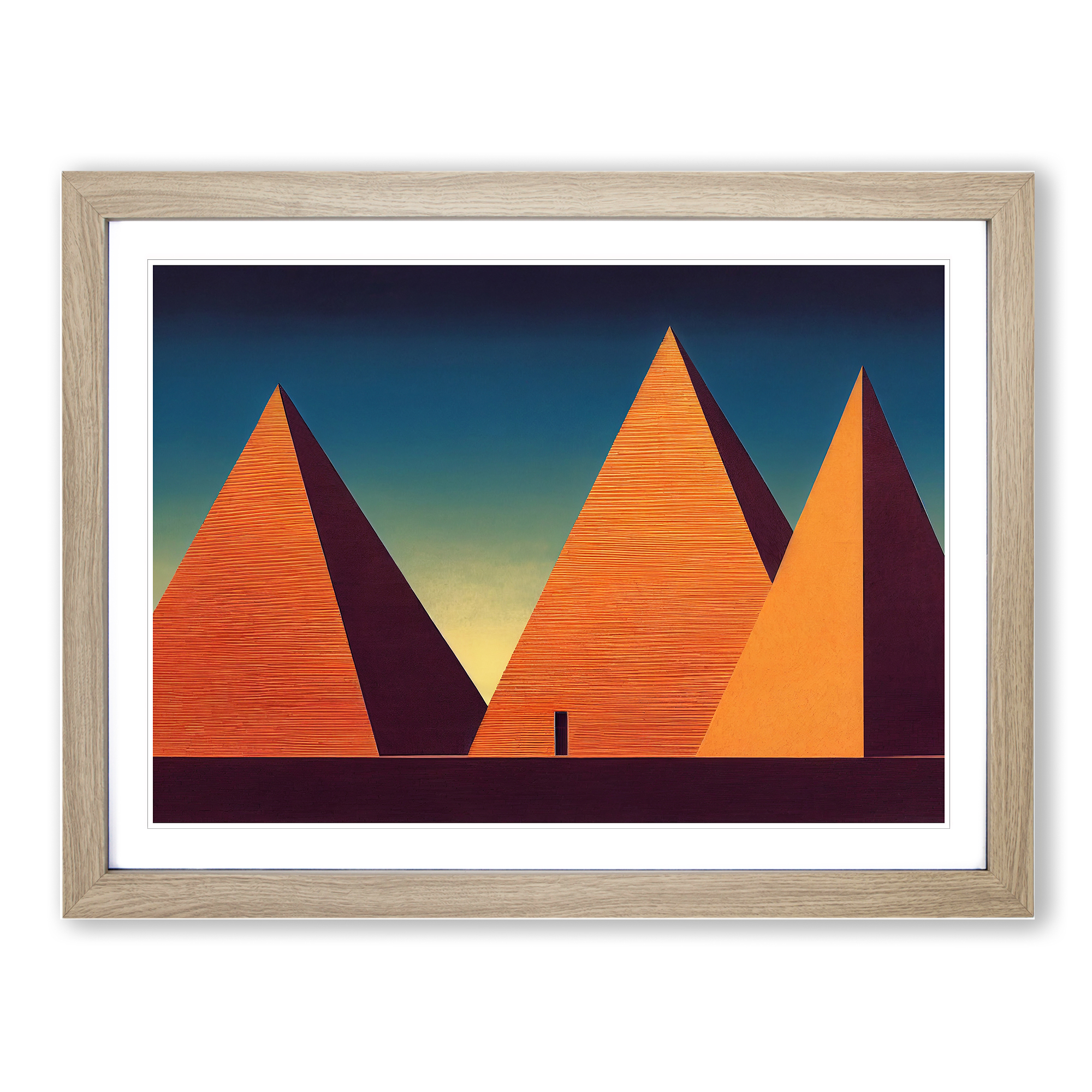 Attractive Pyramids Wall Art Print Framed Canvas Picture Poster Decor ...