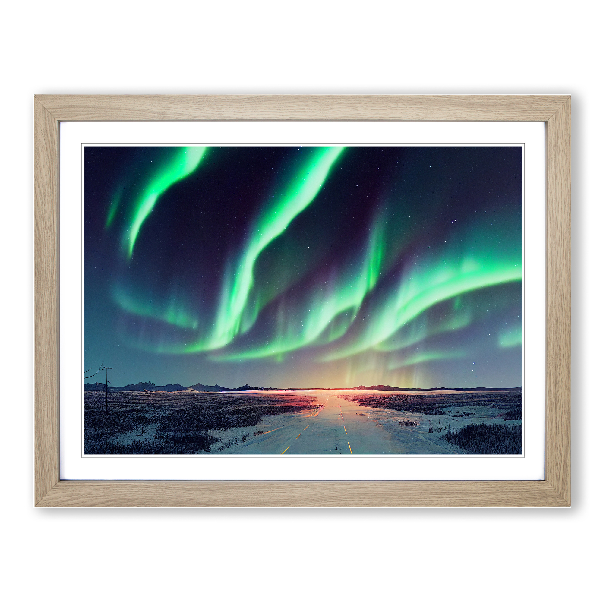 Fine Northern Lights Wall Art Print Framed Canvas Picture Poster Decor ...