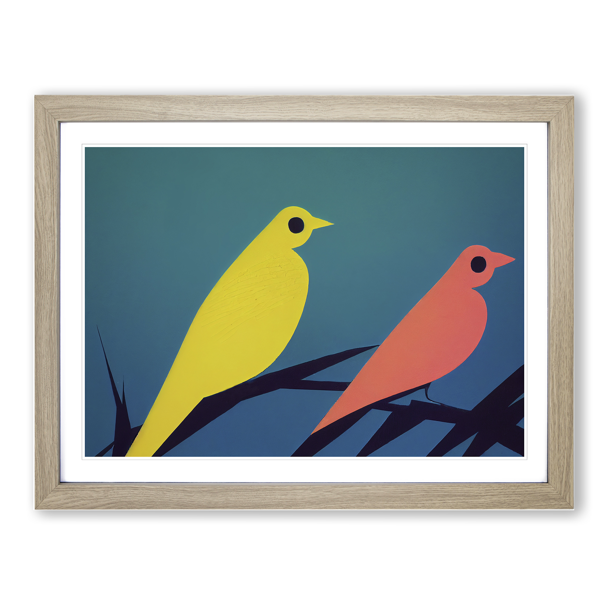 Incredible Abstract Birds Framed Canvas Wall Art Print Poster Picture ...