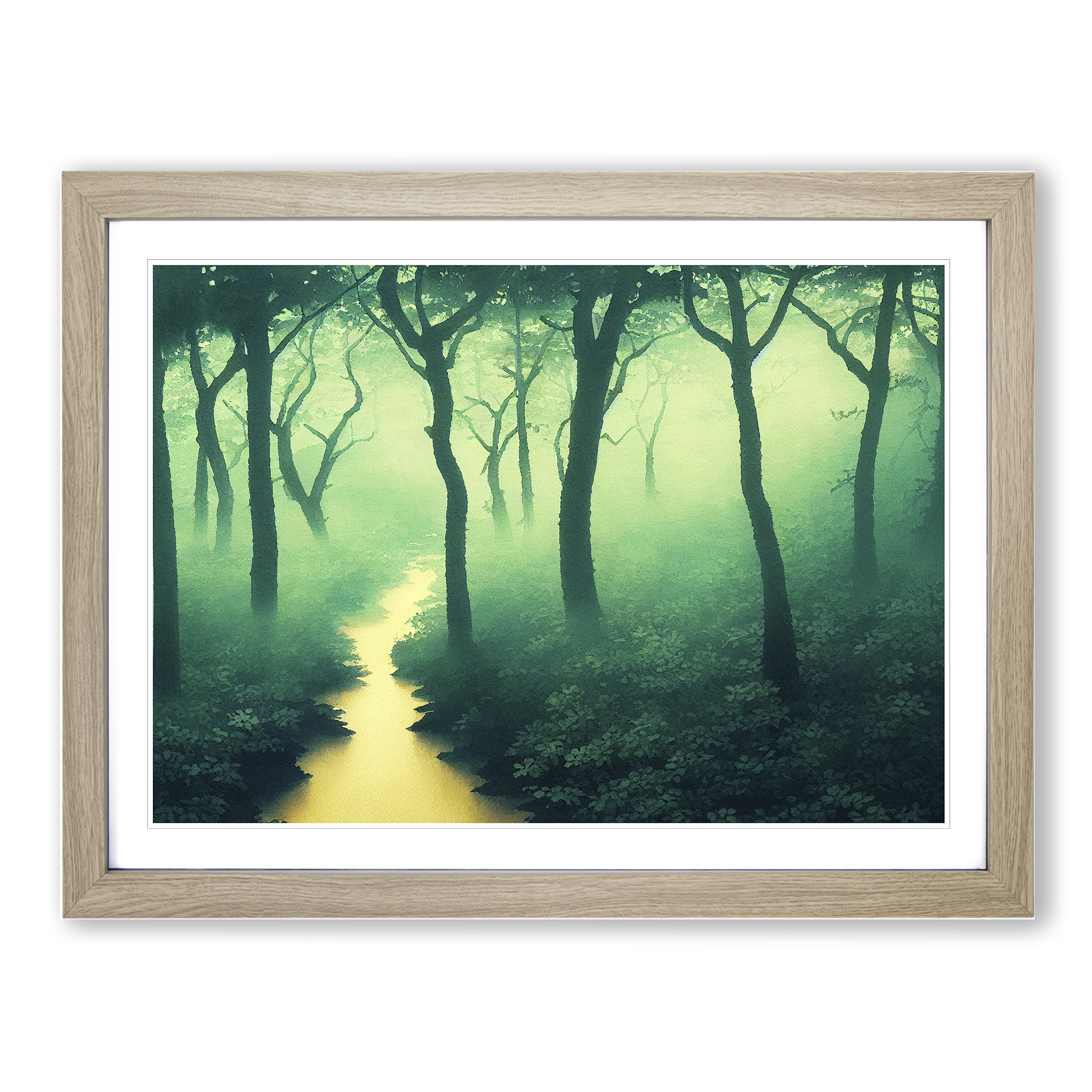 Misty Japanese Forest Vol.1 Framed Canvas Wall Art Print Poster Picture ...