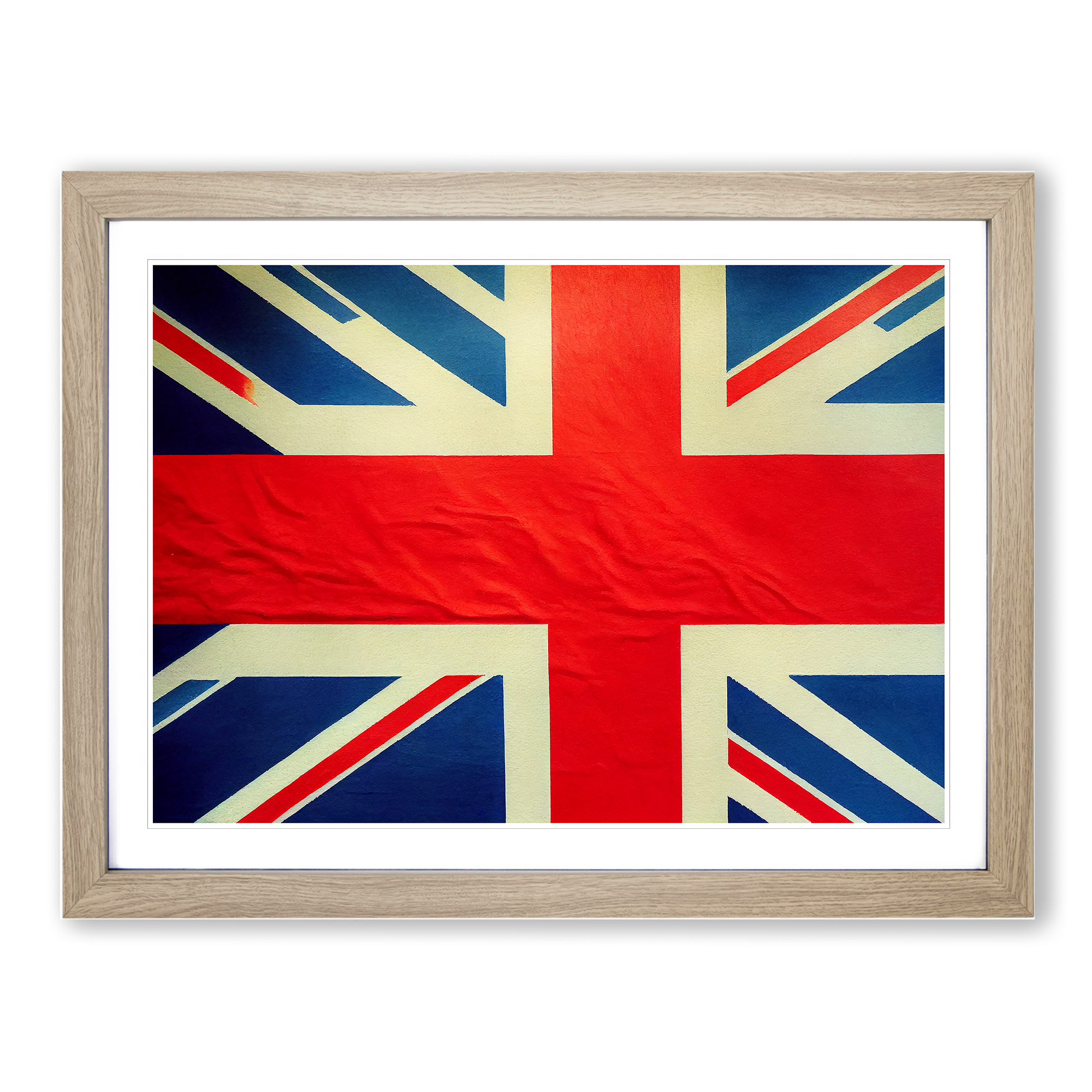 Modern Union Jack Flag Vol.3 Framed Canvas Wall Art Print Poster ...