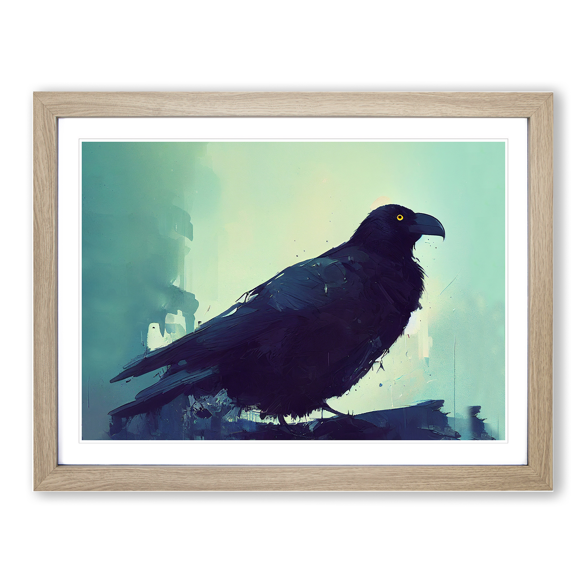 Raven Bird Wall Art Print Framed Canvas Picture Poster Home Decor ...