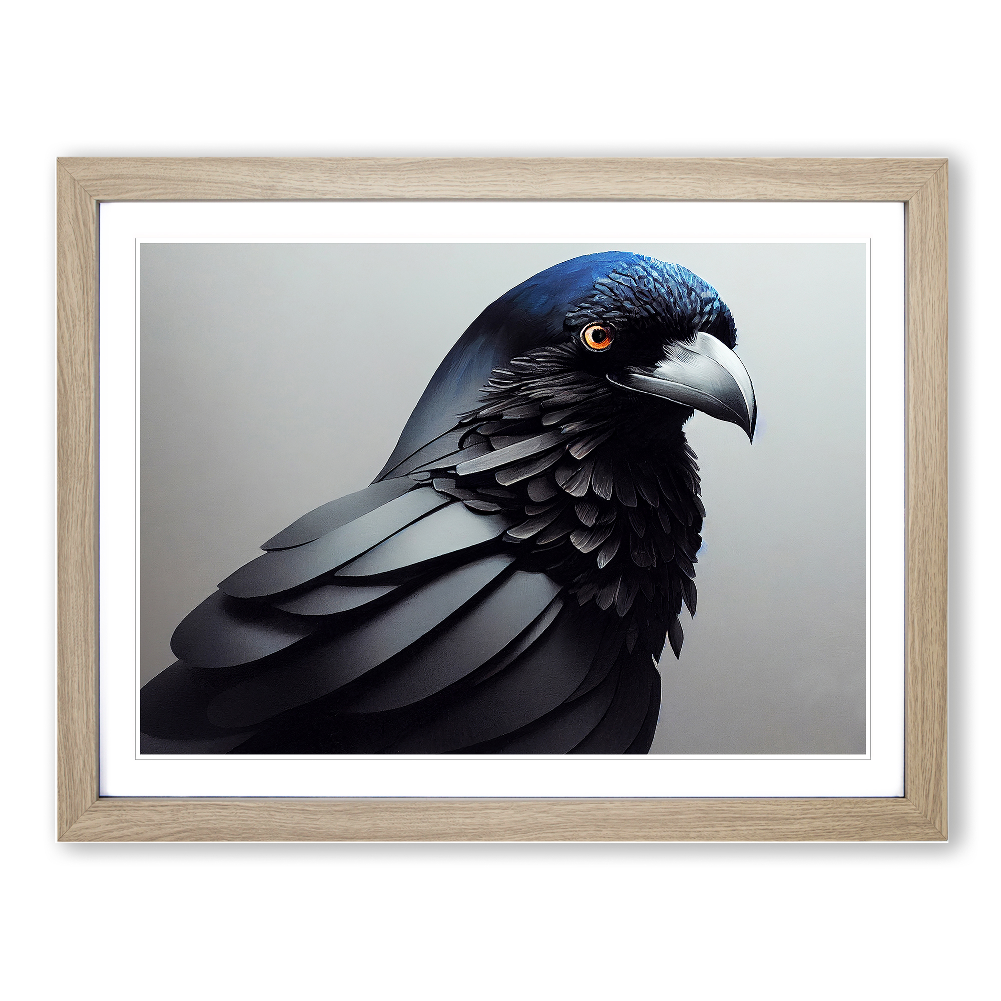 Stunning Raven Bird Wall Art Print Framed Canvas Picture Poster Decor ...