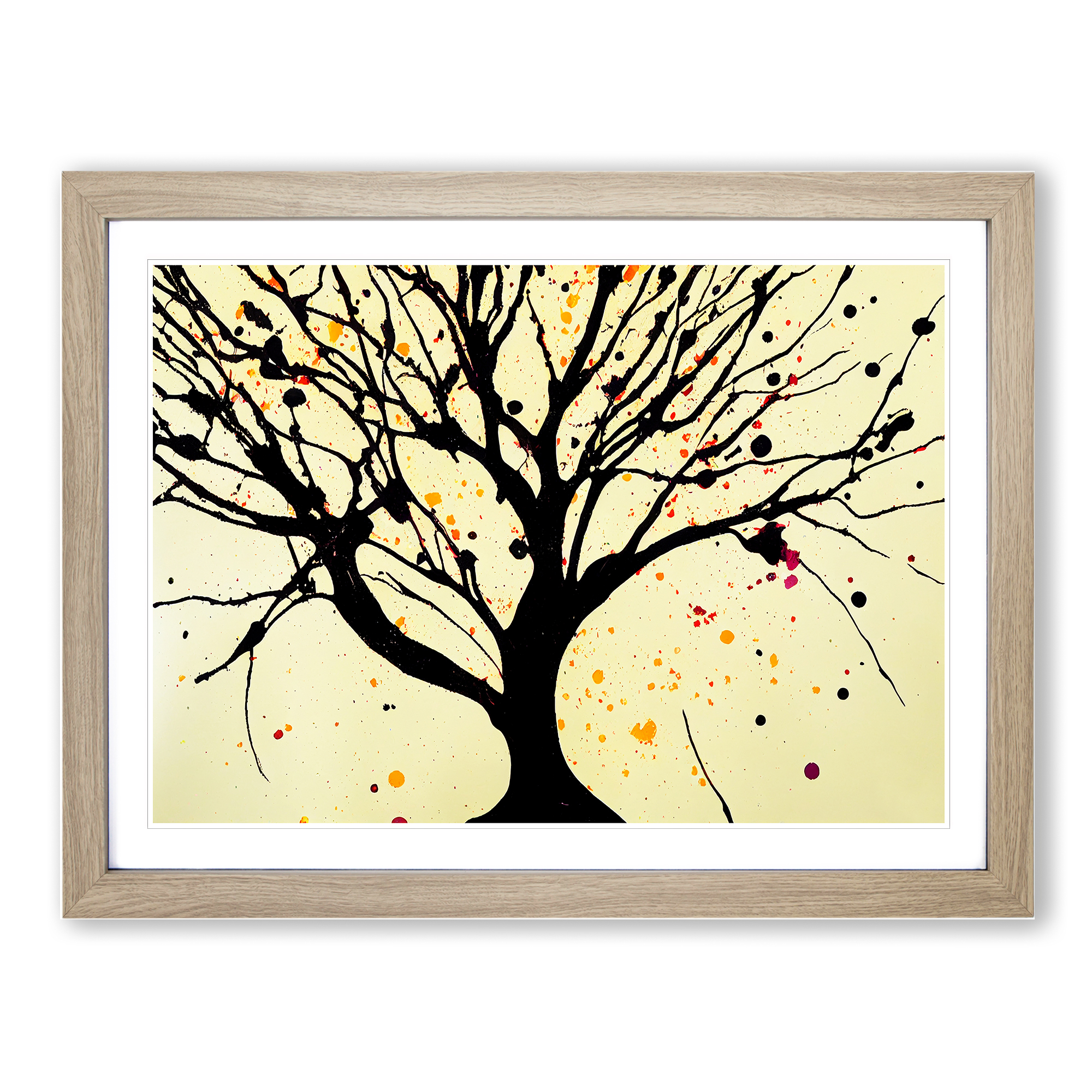 Tree Splatter Vol.1 Abstract Wall Art Print Framed Canvas Picture ...