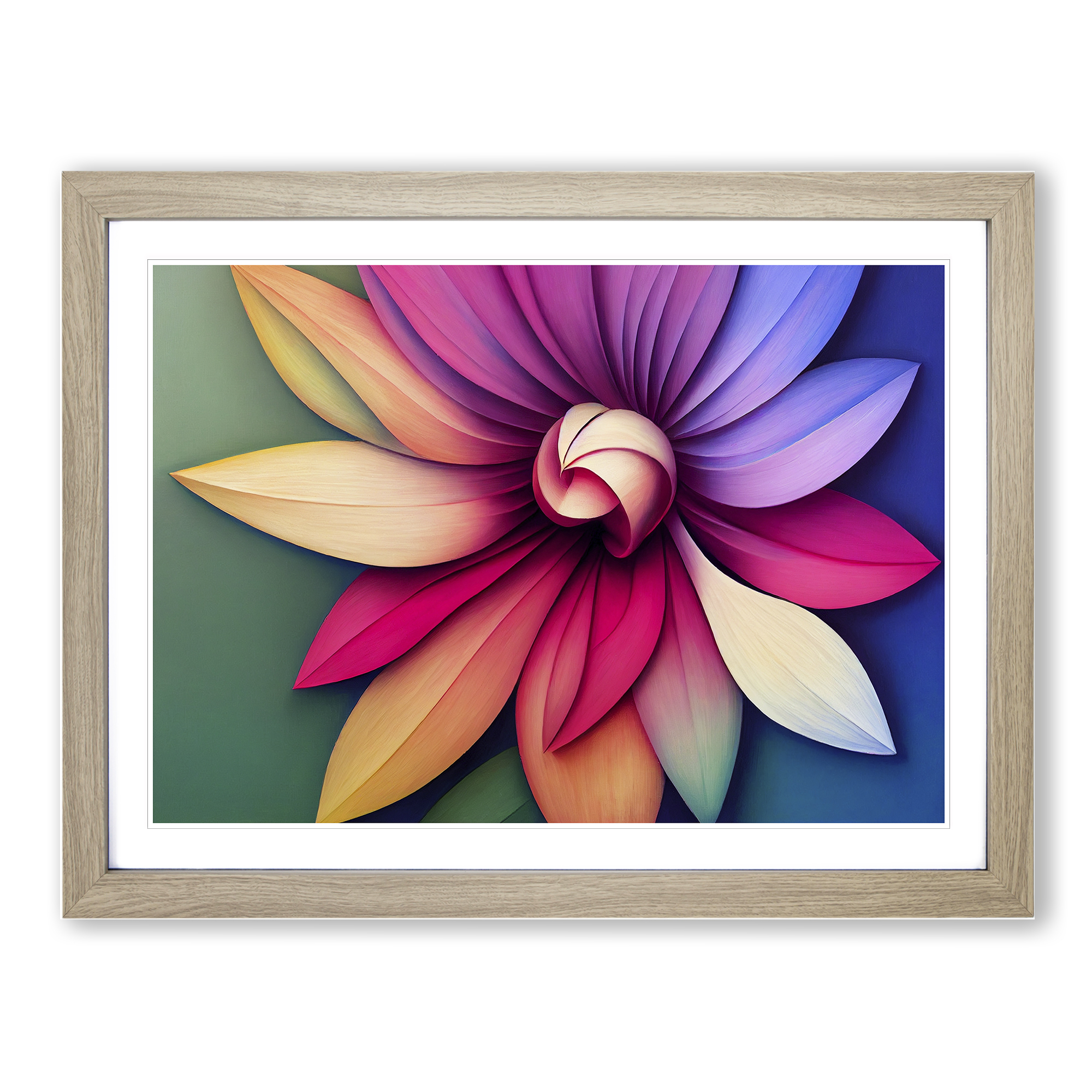 Vibrant Modern Flower Art Abstract Wall Art Print Framed Canvas Picture ...
