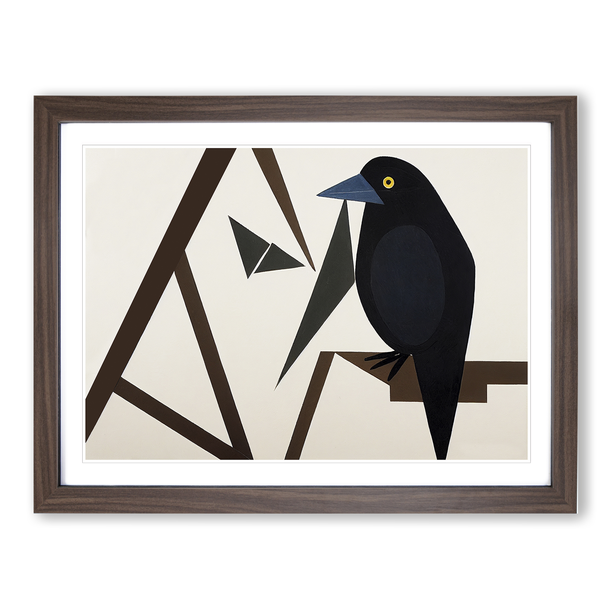 Abstract Crow Bird Framed Canvas Wall Art Print Poster Picture, Home ...