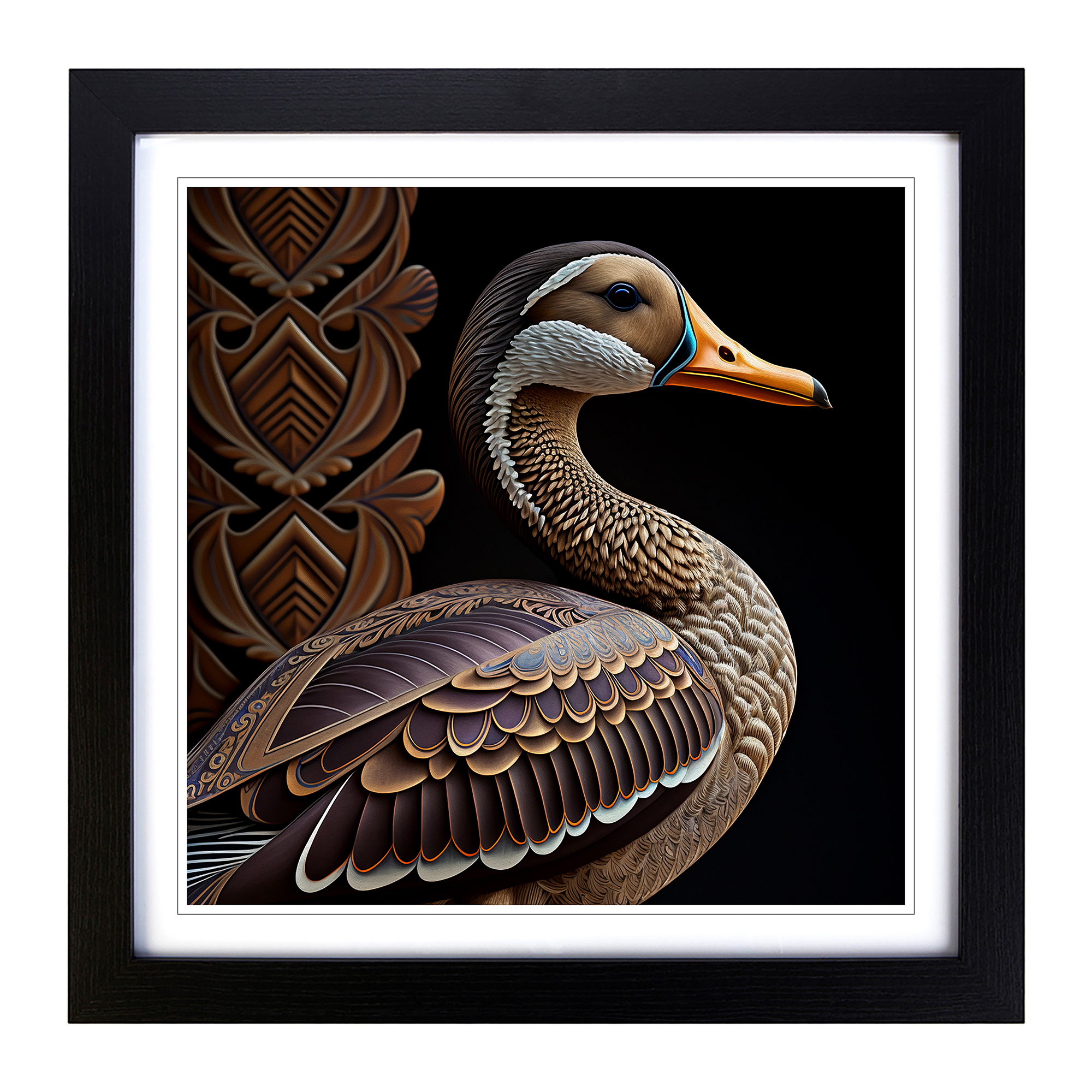 Goose Ornamental Wall Art Print Framed Canvas Picture Poster Decor ...