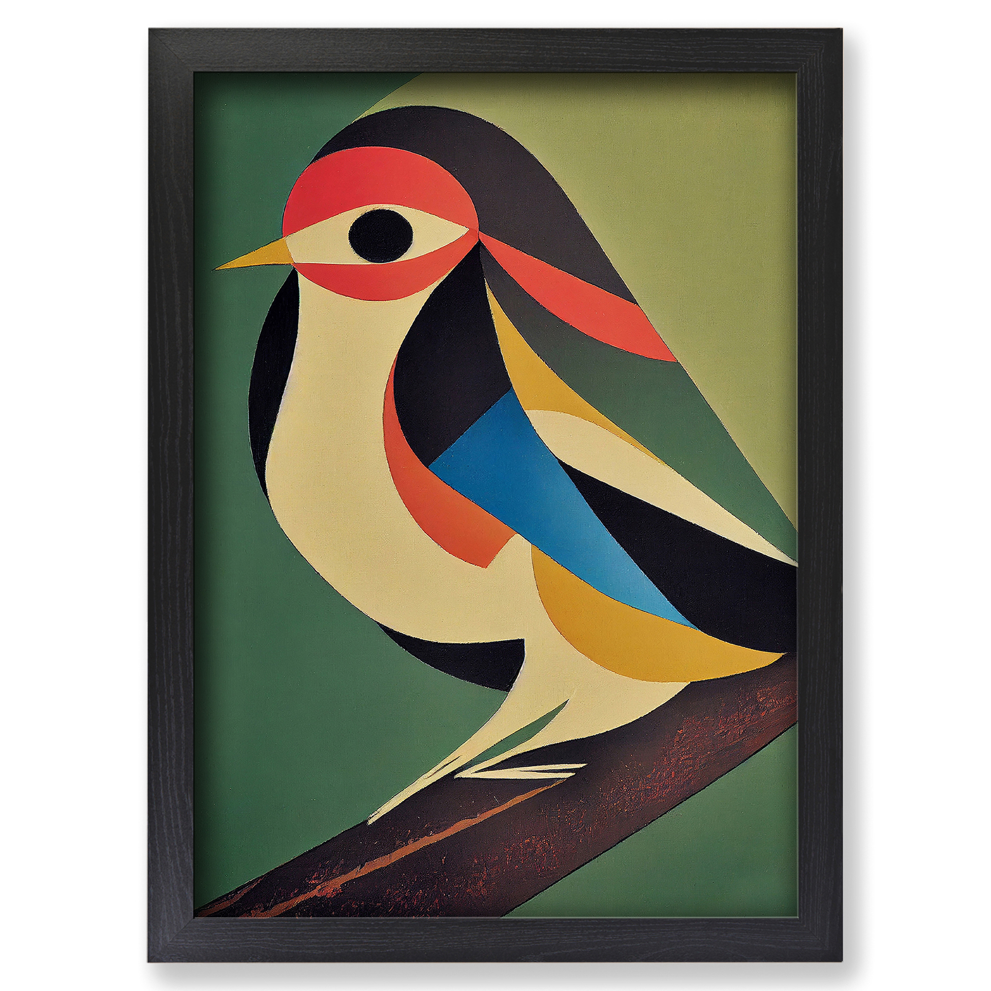 Framed Abstract Bird No.4 Wall Art Canvas Print Poster Picture, Home ...