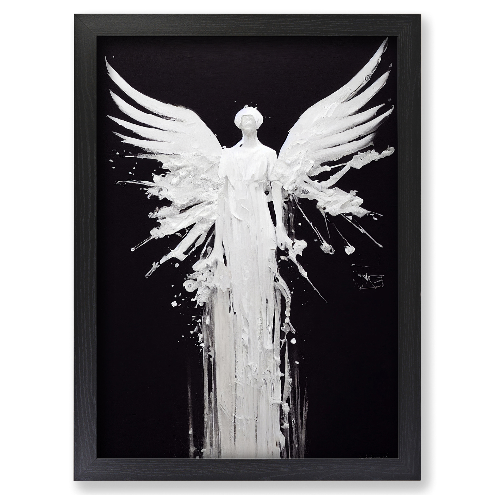 Framed Angel Splash Wall Art Canvas Print Poster Picture, Home Decor ...