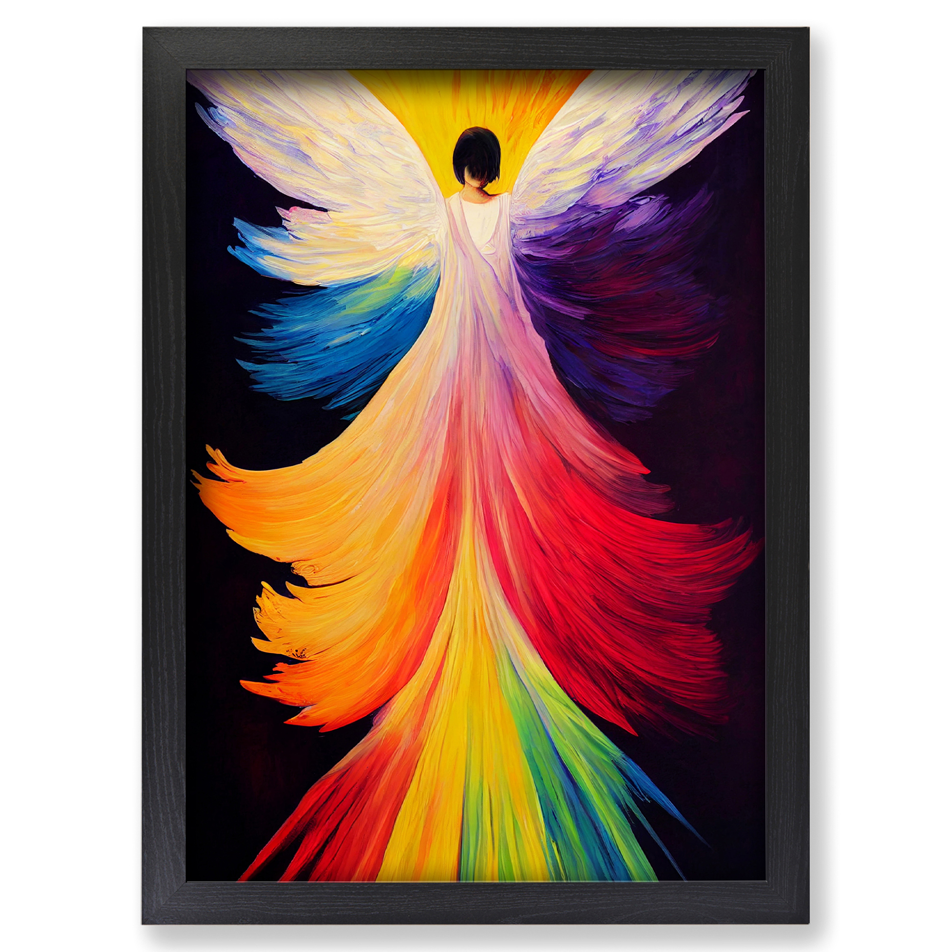 Framed Angel Palette Knife Vol.3 Wall Art Canvas Print Poster Picture ...