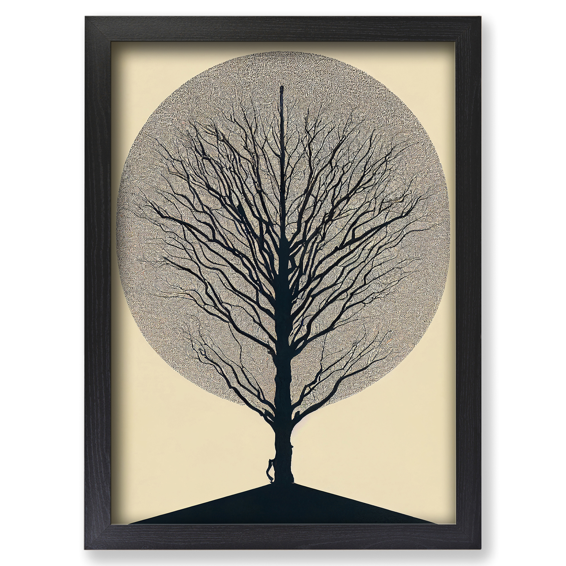 Framed Antique Tree No.6 Wall Art Canvas Print Poster Picture, Home ...